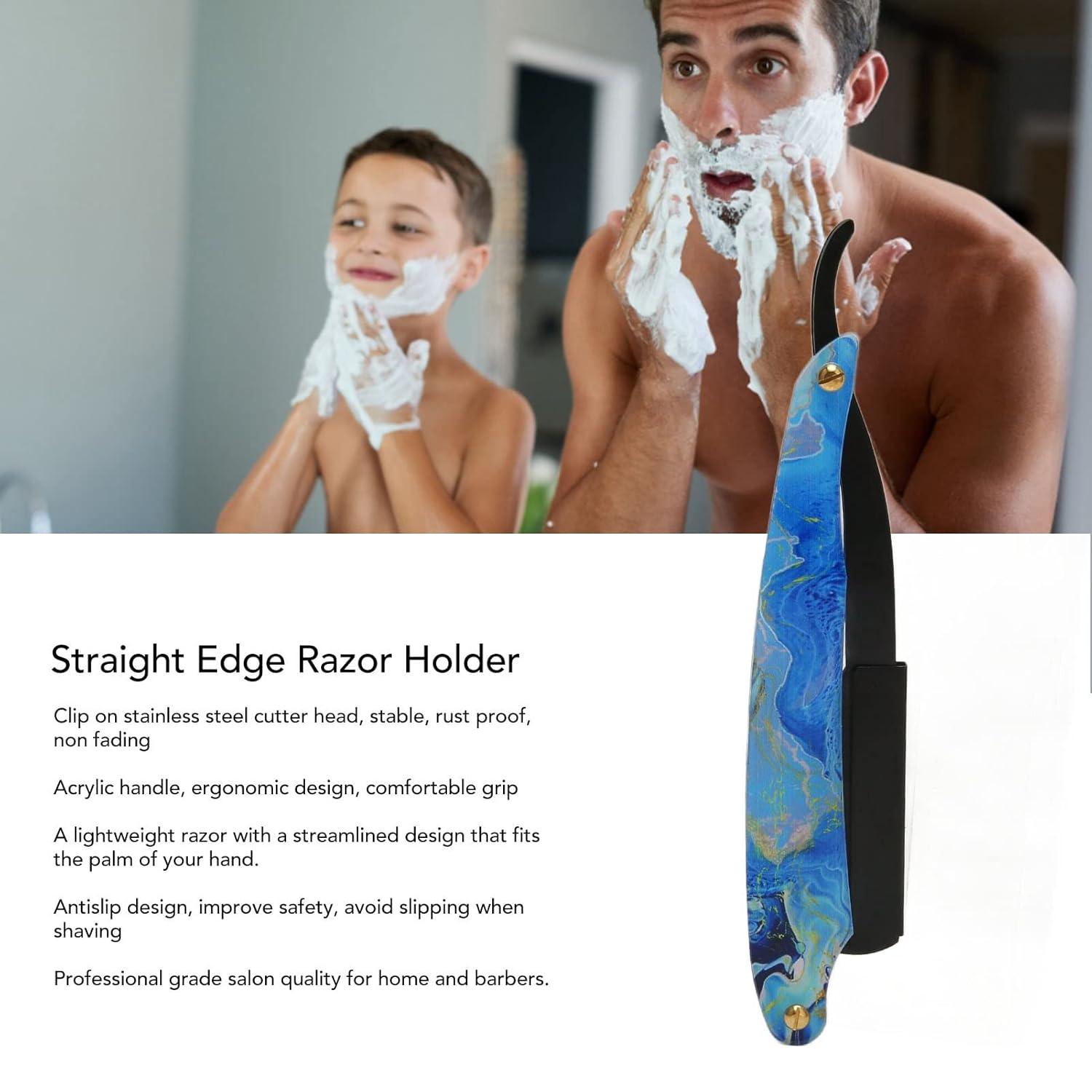 Buy Barber Straight Edge Razor Holder with Acrylic Handle | Face & Hair ...