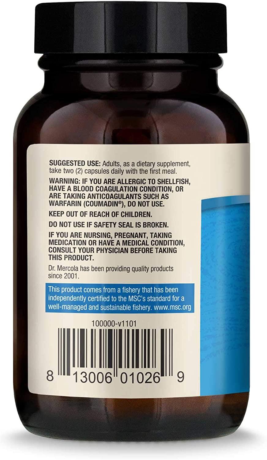 Dr. Mercola Antarctic Krill Oil 60 Capsules â€“ Ultra-Pure Omega-3 ...