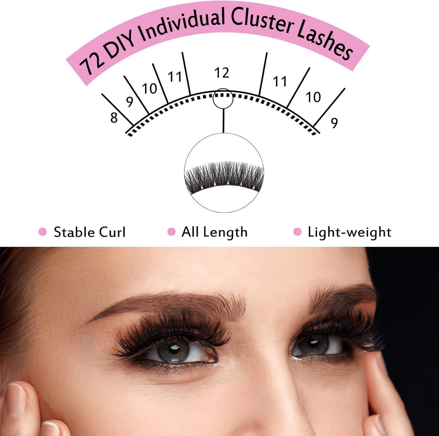 Individual Eyelash Clusters 72 Pcs - Reusable & Comfortable | Into You ...