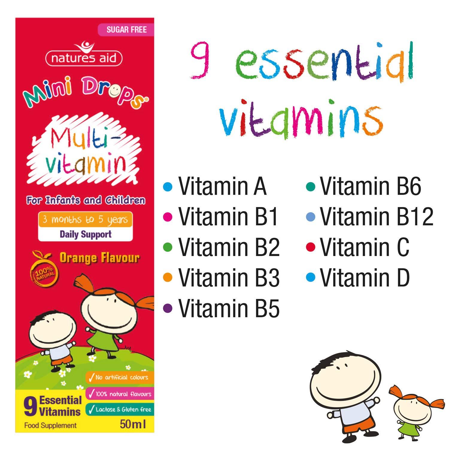 NATURES AID Children's Multivitamin Drops 50 ML - Essential Daily ...
