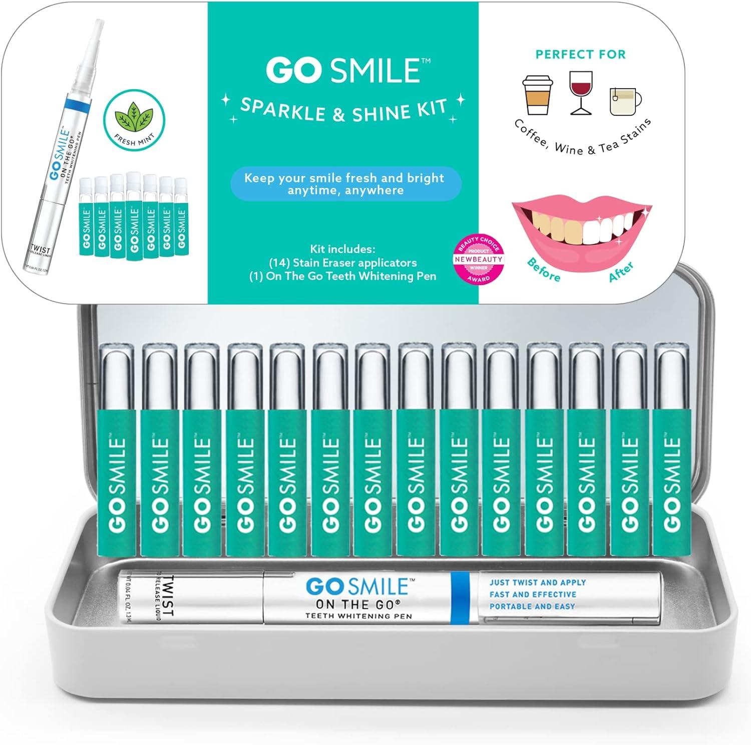 GO SMILE On The Go Teeth Whitening (Sparkle & Shine) - Includes Teeth ...