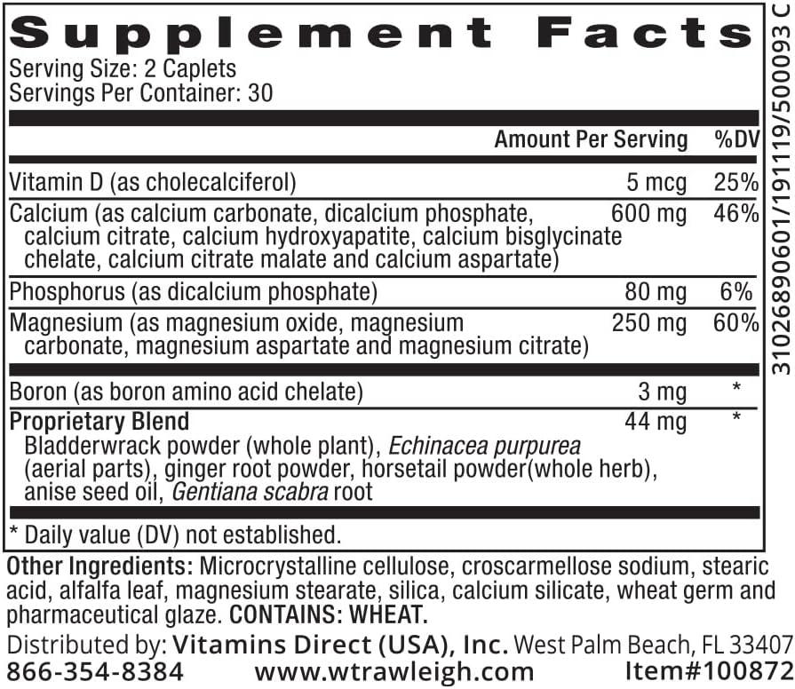 Rawleigh Cal-Mag Plus 60 Caplets - Bone Health Supplement with Calcium ...