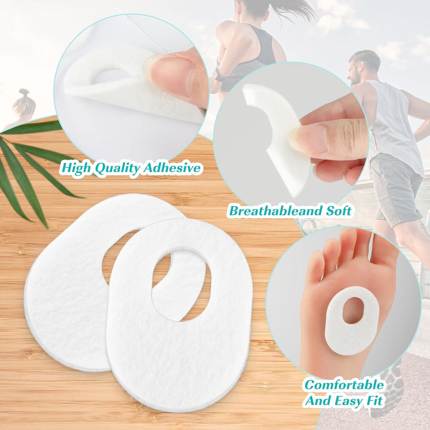 Aster 30 Pack Corn Pads for Bottom of Foot Soft Felt Oval Shape Callus ...
