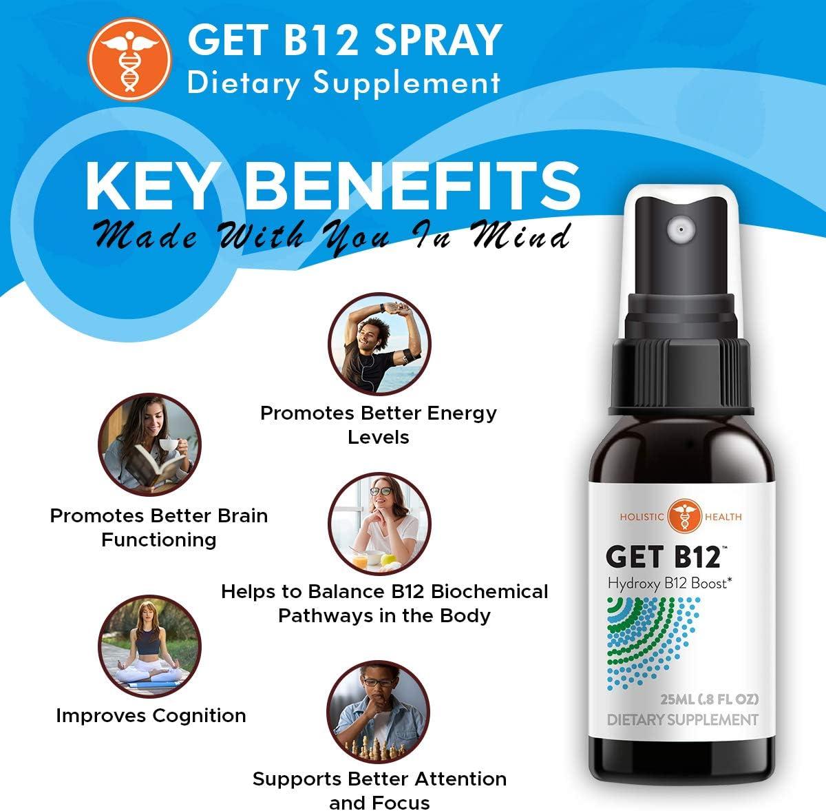 Natural Orange Flavored B12 Spray for Energy Boost and Focus | Hydroxy ...