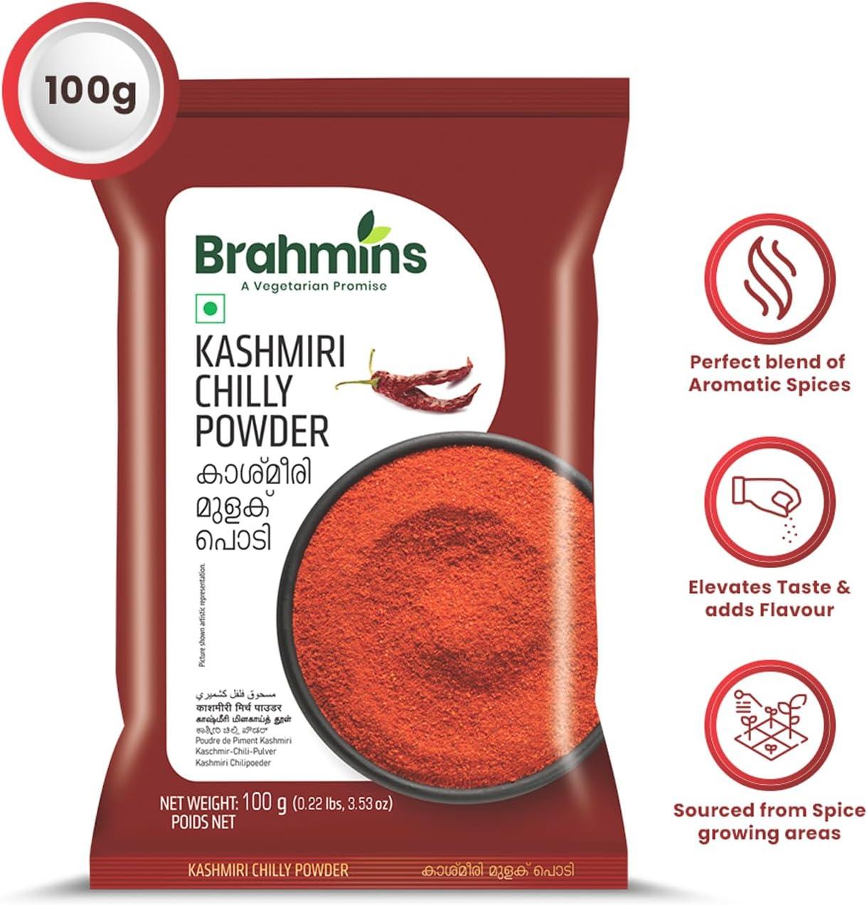 Brahmins Kashmiri Chilli Powder 100g/3.5oz - Authentic Spices for ...