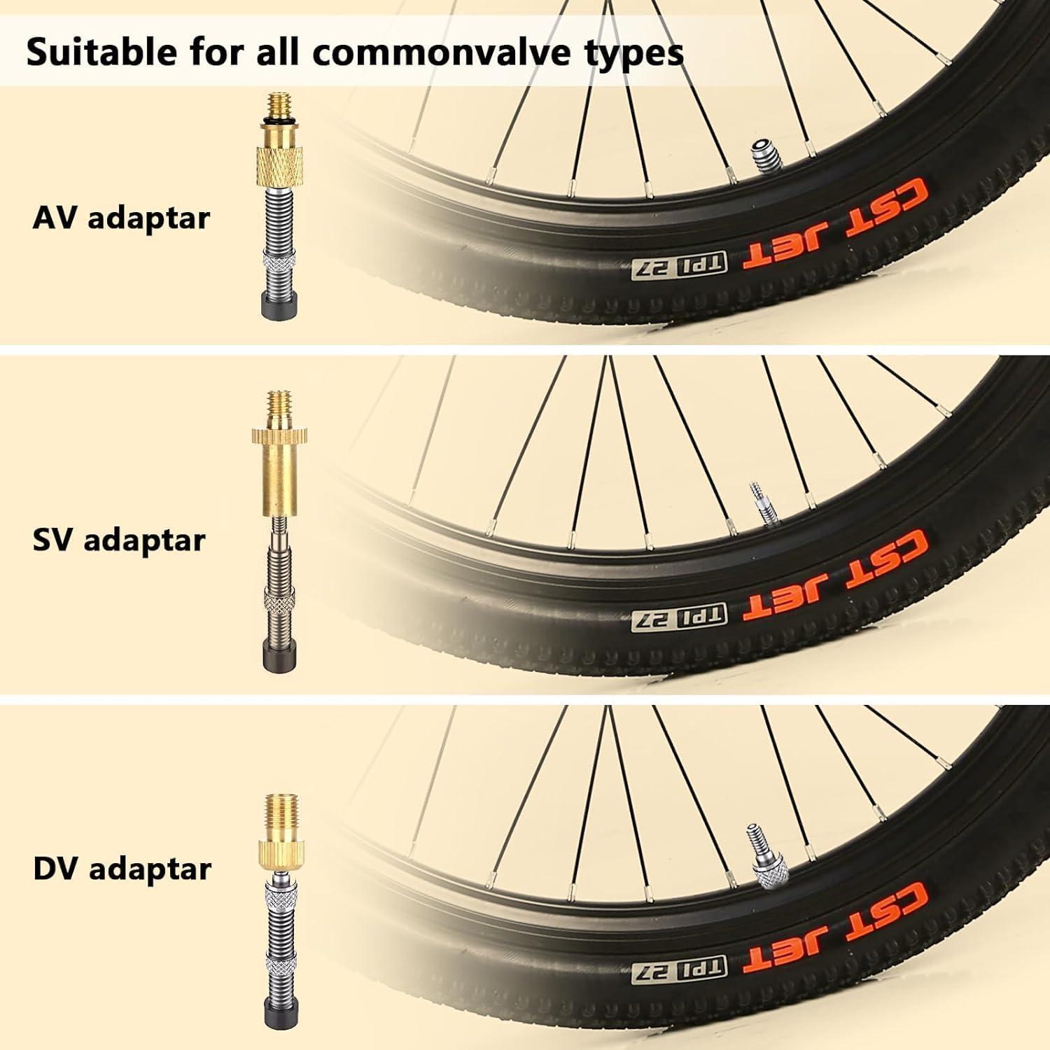 SIKEFIWO Bicycle Valve Adapter Set - 25-Count All-Valve Bicycle ...