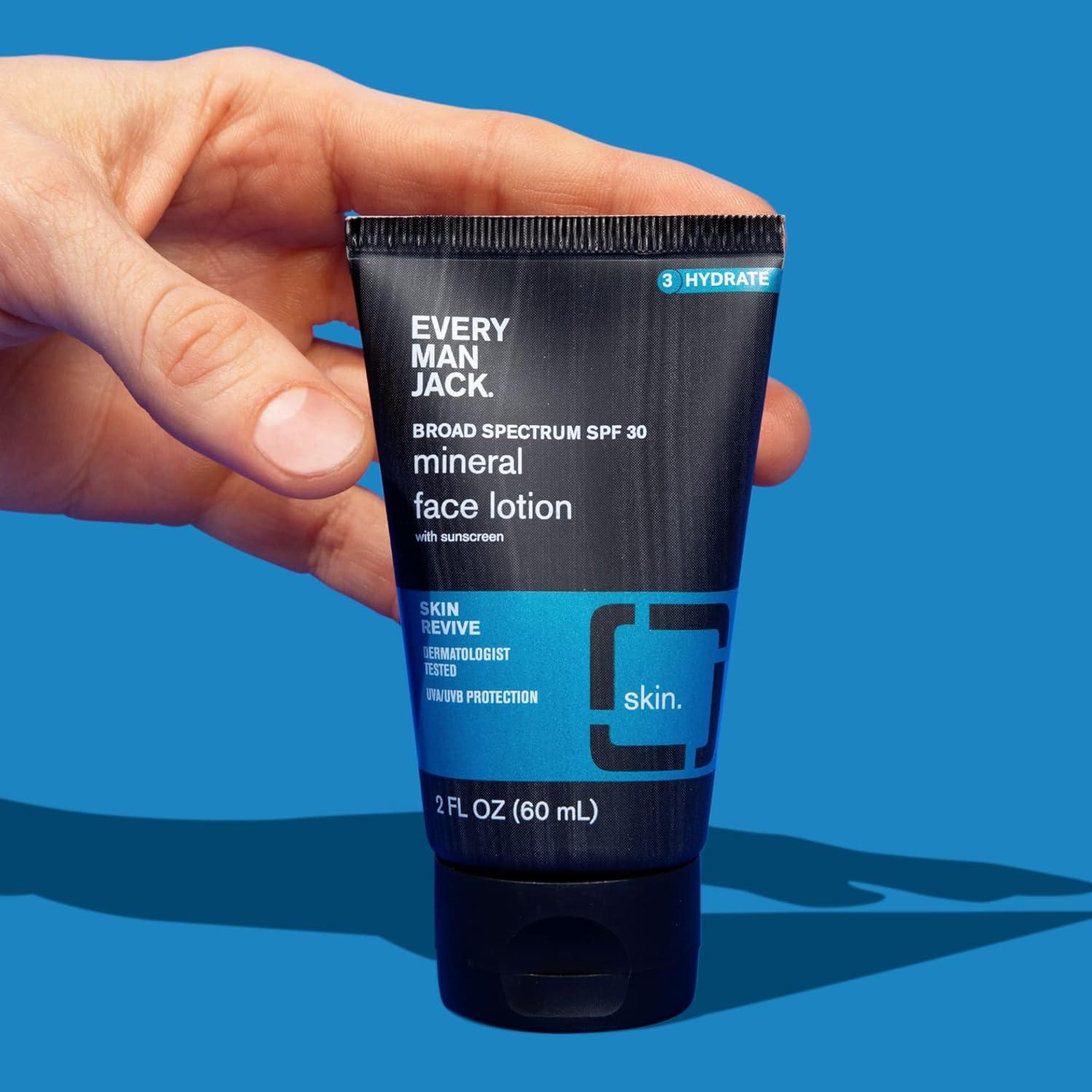 Every Man Jack Men's Mineral Face Lotion SPF 30 Sunscreen - 2FL Oz 2 ...