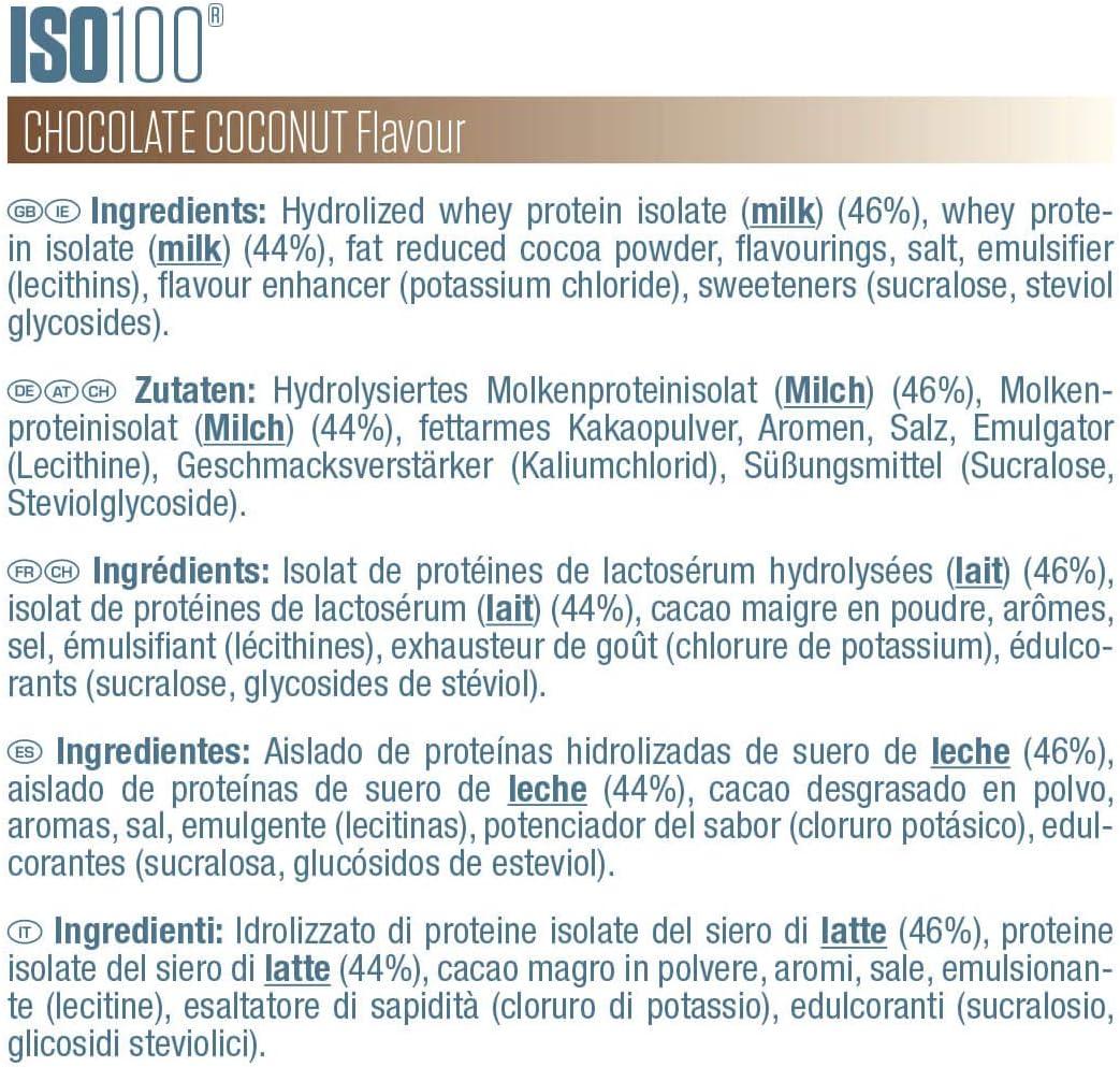 Dymatize ISO 100 Chocolate Coconut 2.2kg - Premium Whey Protein ...