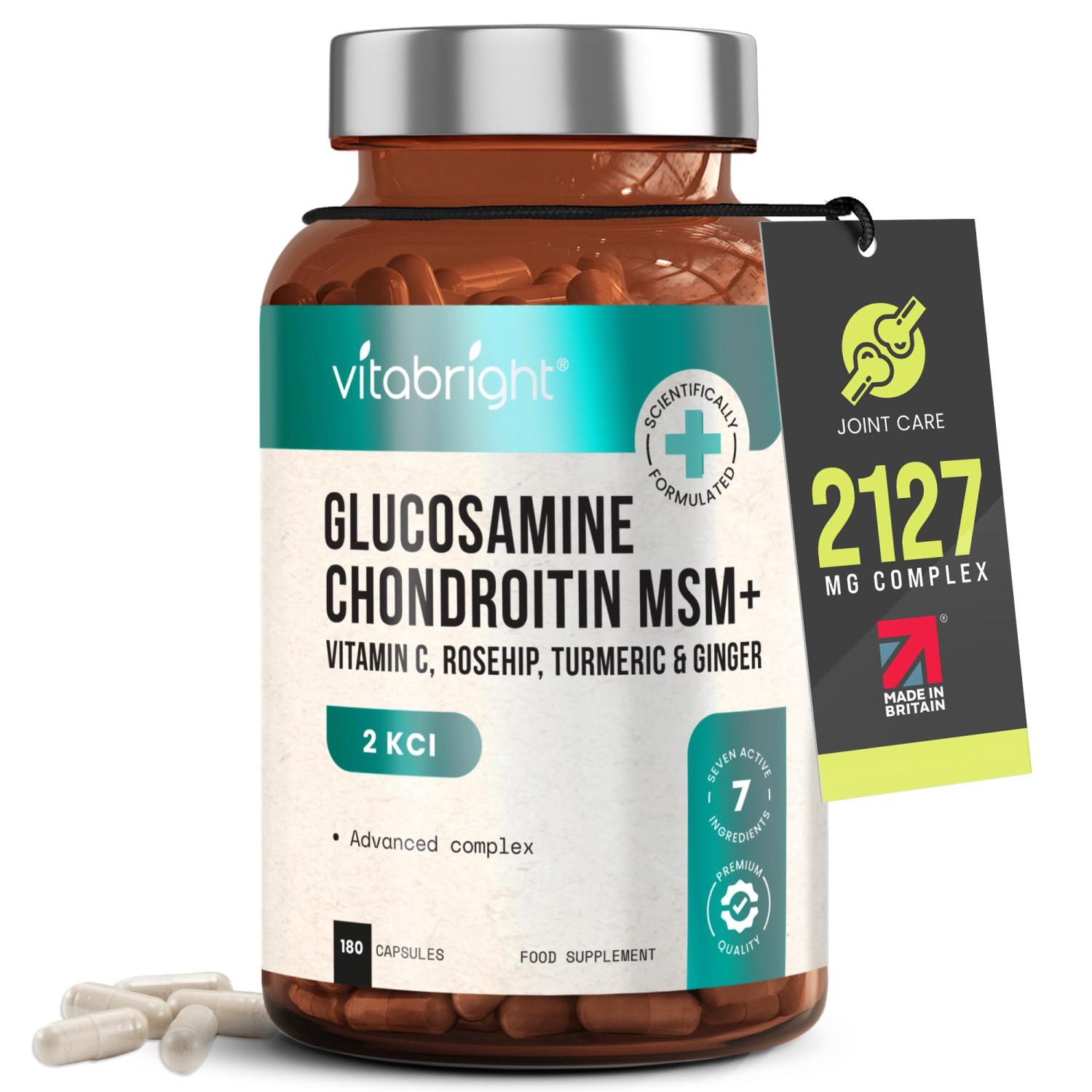 VitaBright Glucosamine and Chondroitin High Strength | 180 Capsules ...
