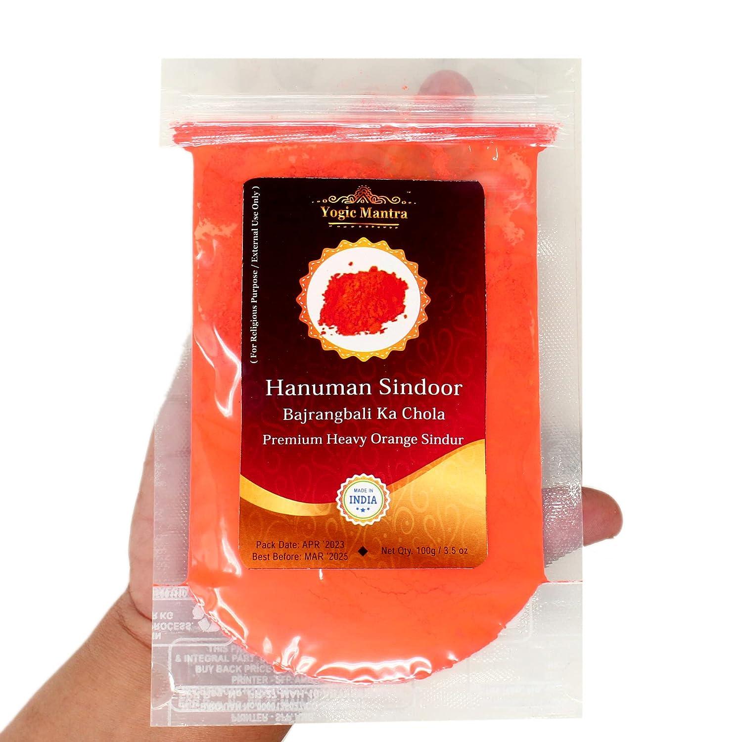 Yogic Mantra Hanuman Sindoor Powder (100g Orange Sindur Tilak ...