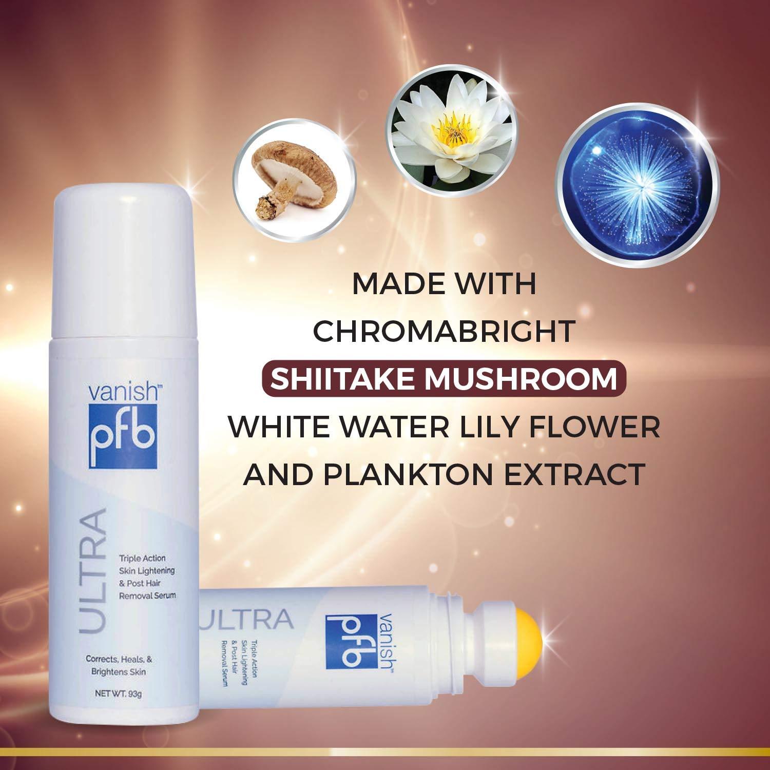 PFB Vanish Ultra with Chromabright & Shitake Mushroom Roll-On - Dark ...