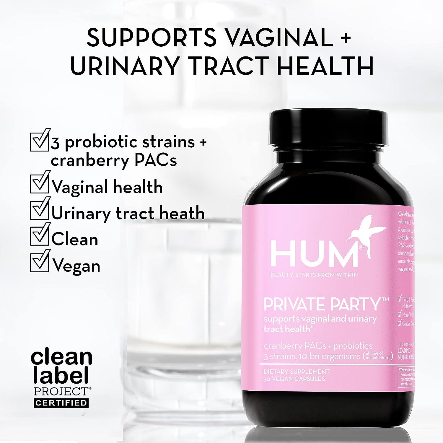 HUM Private Party Cranberry Pills for Women - Daily Vaginal Probiotic ...