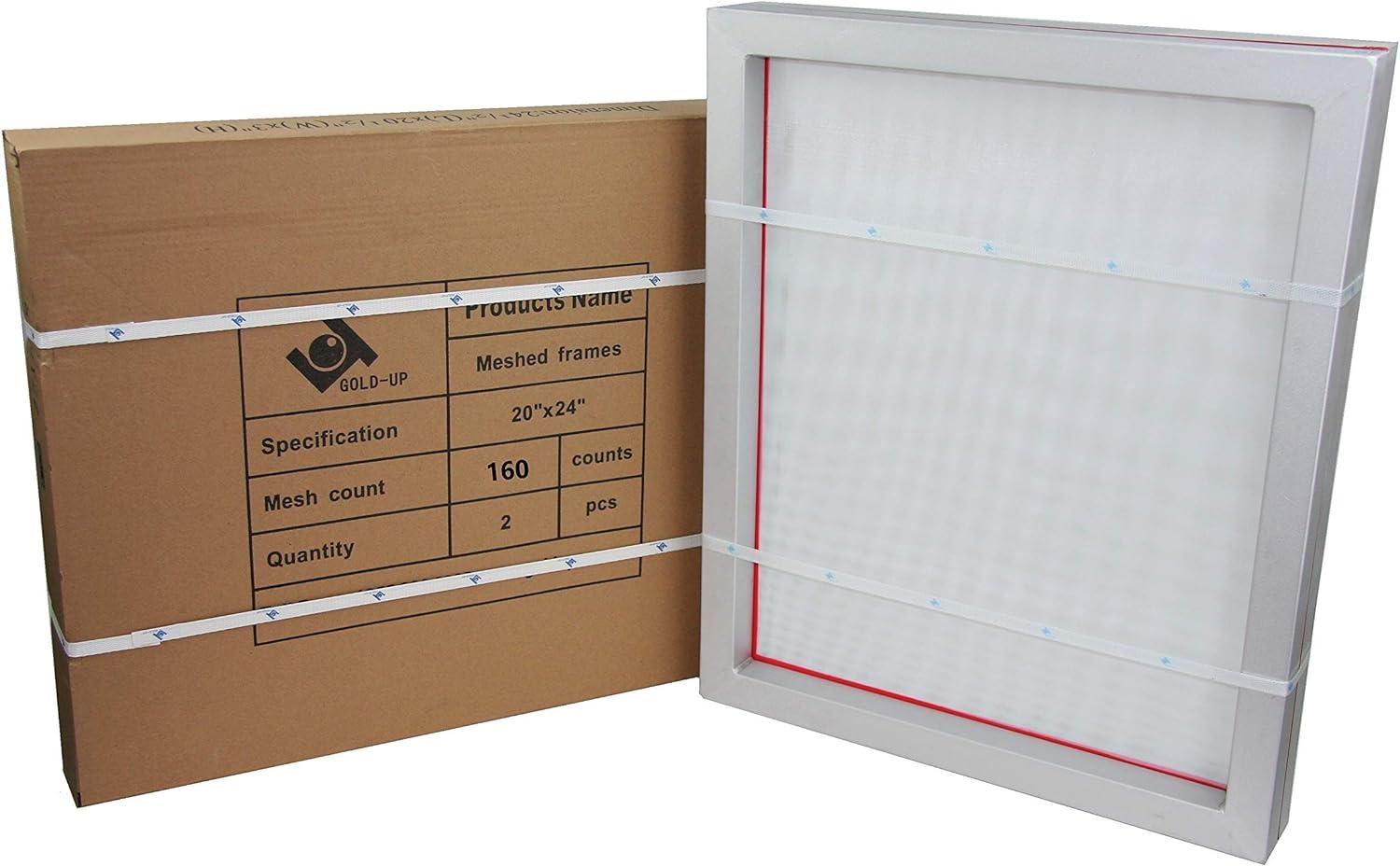 20x24 Pre-Stretched Aluminum Silk Screen Printing Frames (2 Pack) - 160 ...
