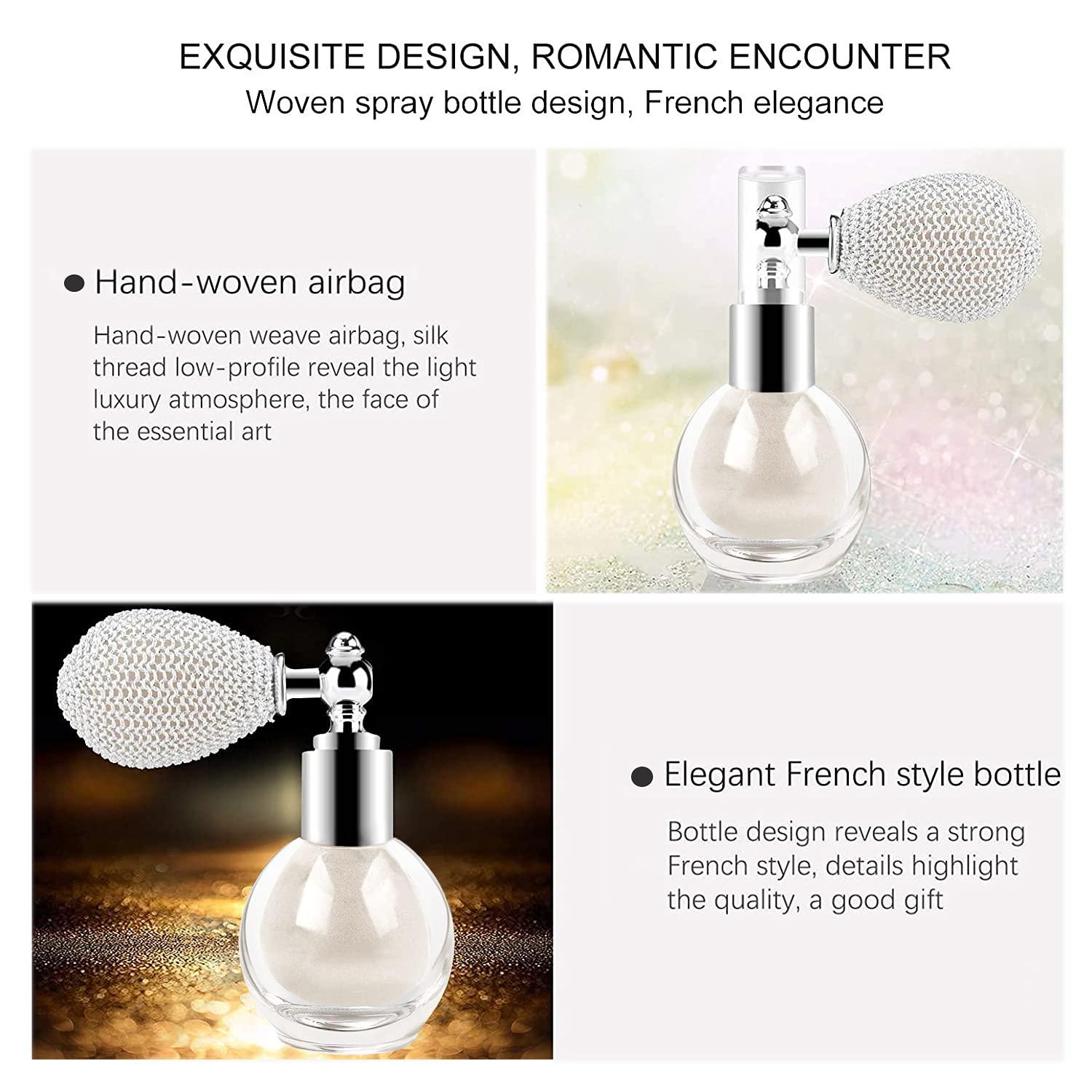 Shimmering Pearl White Glitter Spray Powder for Face, Body, Hair, Nails ...