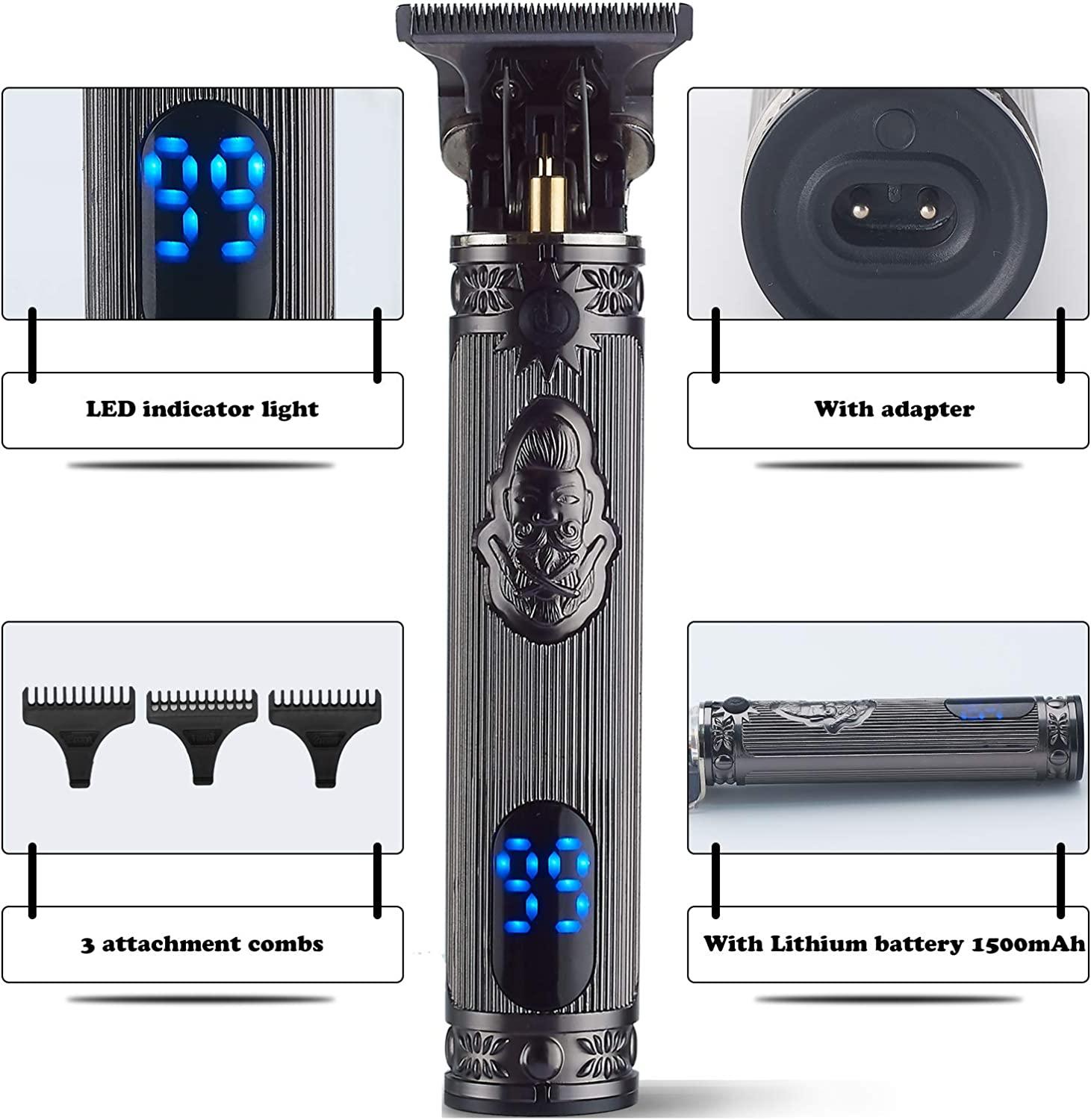 Styleader Professional Cordless Hair Trimmer - Zero Gapped T-Blade ...