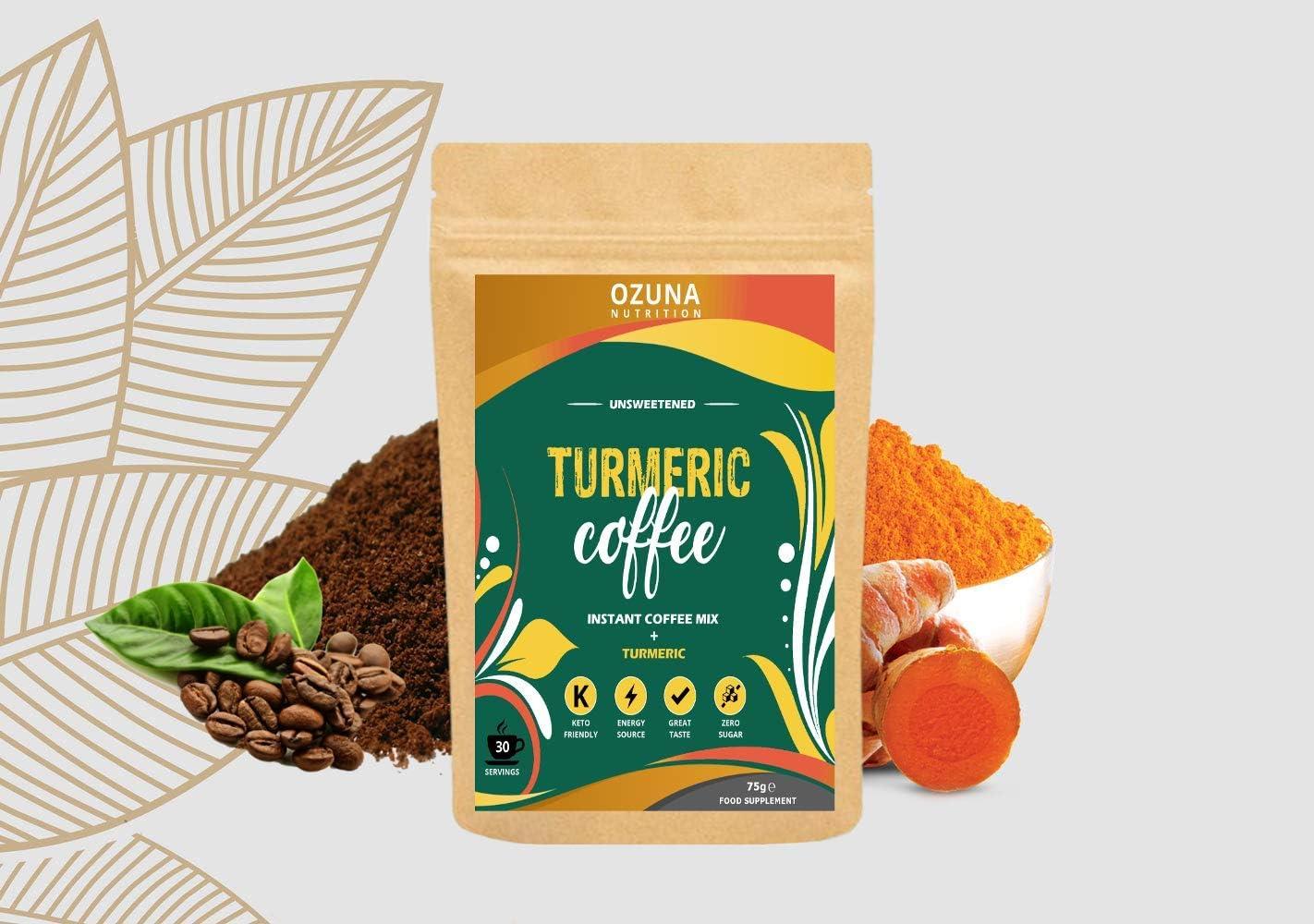 Turmeric Coffee Latte | Instant Golden Milk Elixir Mix Powder | Sugar ...