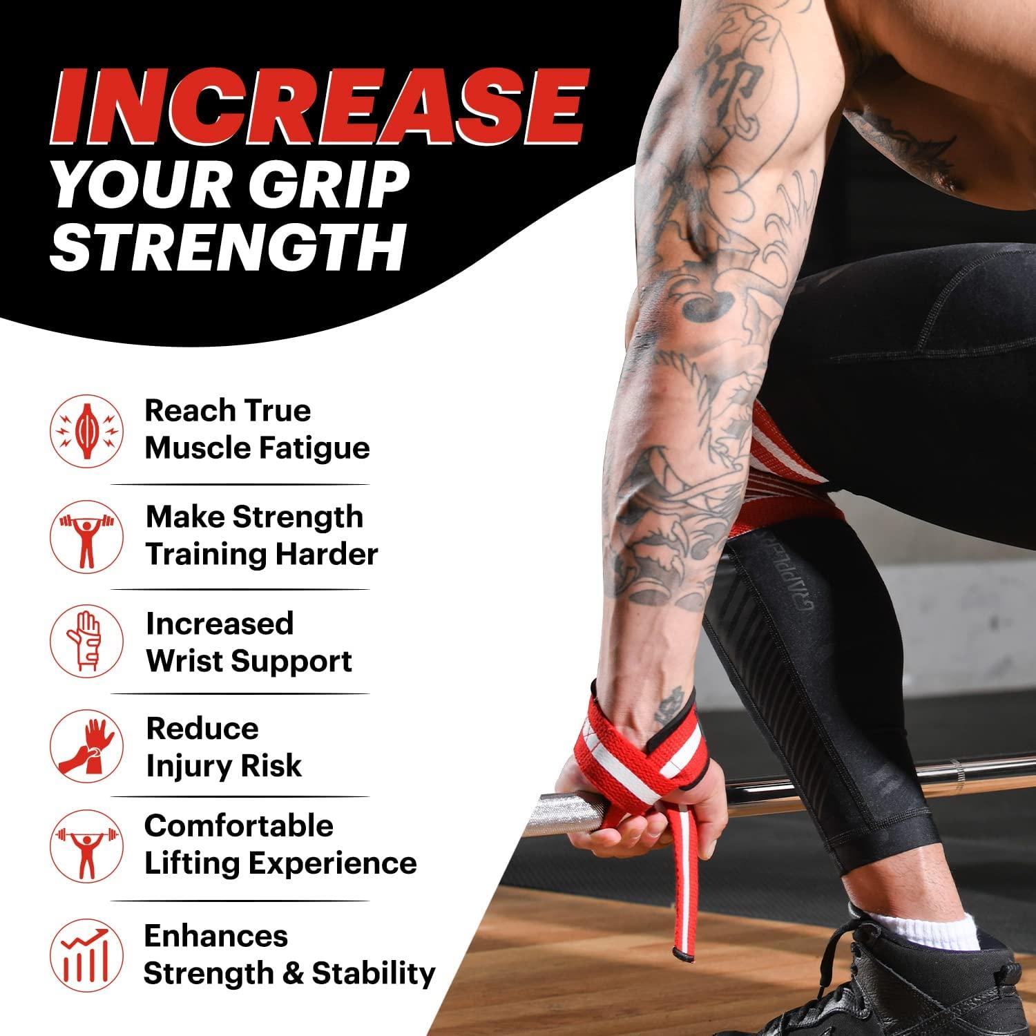 Moose 24 Lifting Straps - Cotton & Neoprene Padded Support for ...