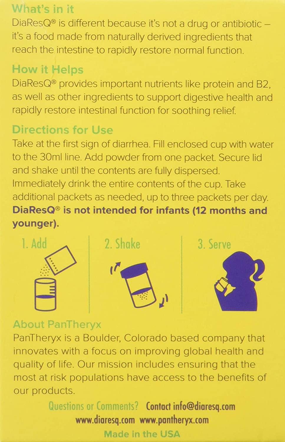 DiaResQ Childrens Soothing Diarrhea Relief - 3 Packets, Pack of 2