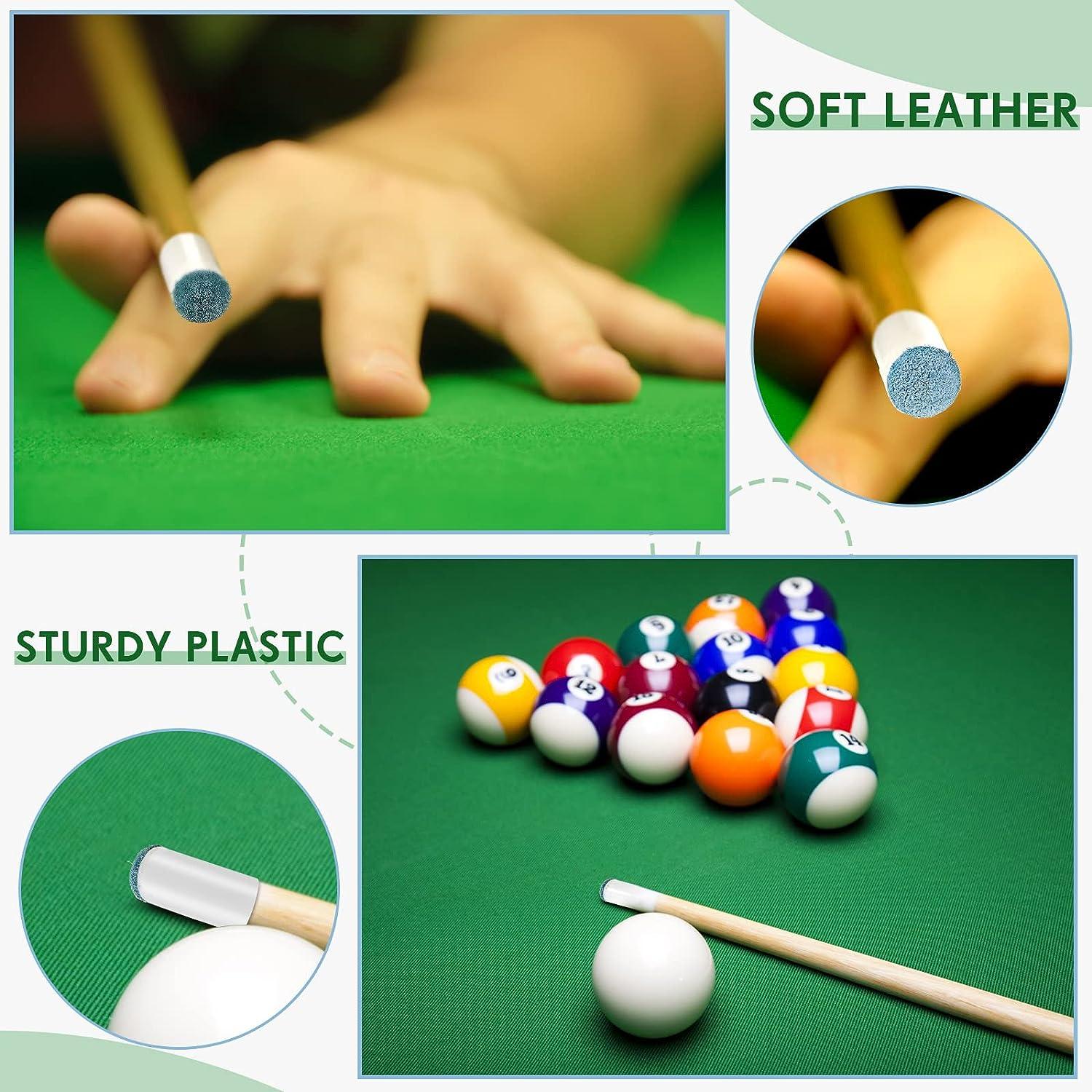 Lewtemi 100 Pcs Billiard Cue Tips - 9mm/10mm/12mm/13mm Pool Stick Tips ...