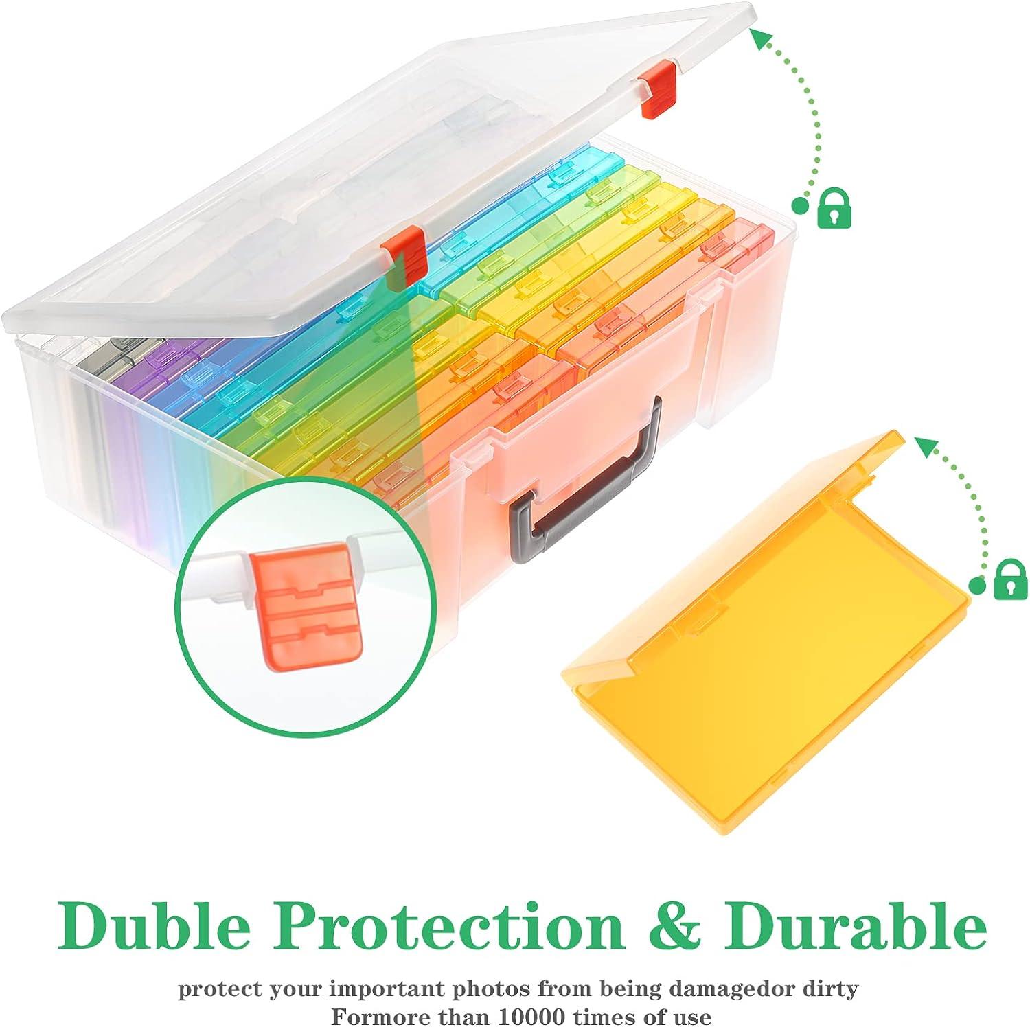 Photo Storage Box 4x6 - Large Organizer for Storing Photos, Stickers ...