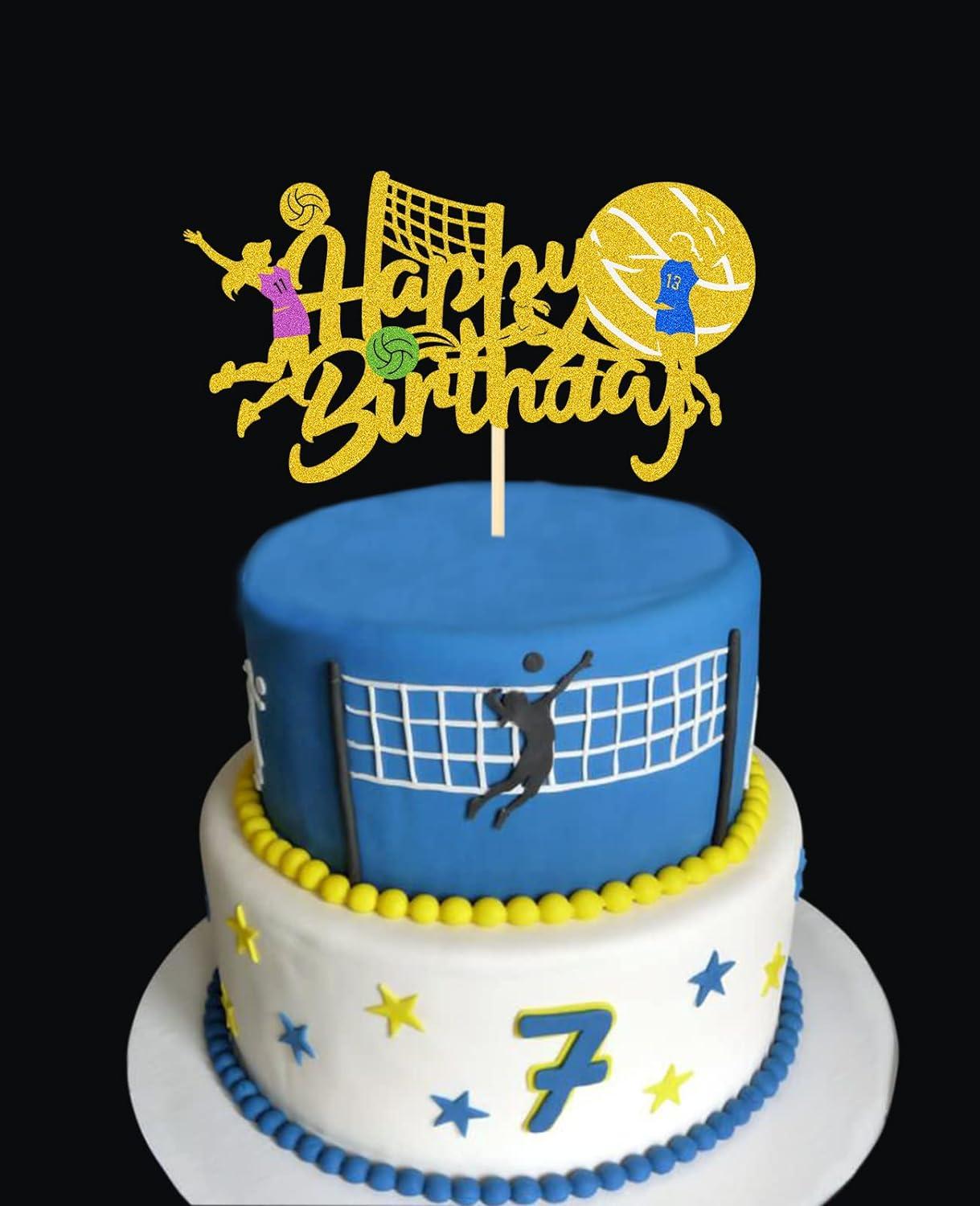 WishFirst Volleyball Cake Topper Girls Volleyball Player Cake ...