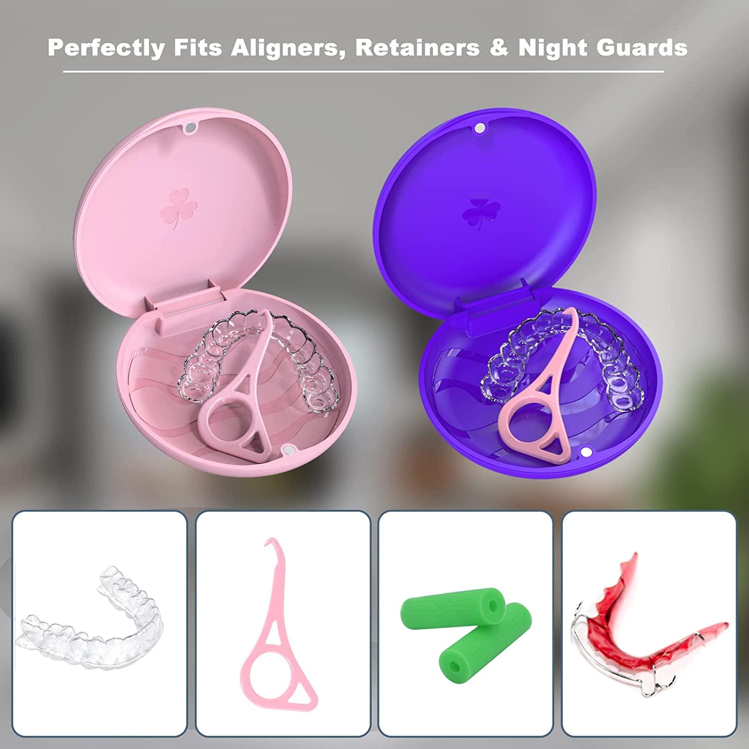 2 Aligner Cases with Removal Tools | Orthodontic Retainer Case for ...