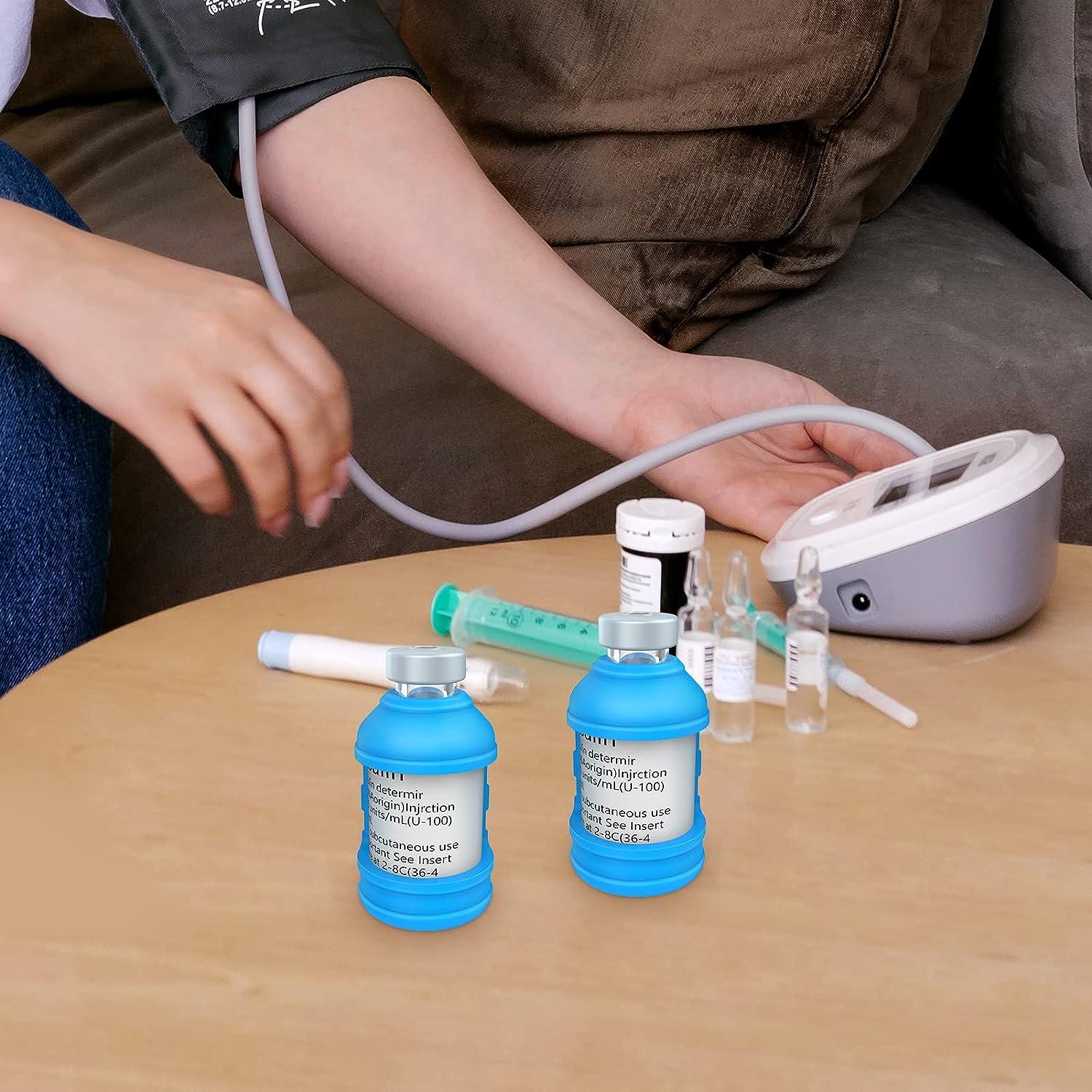 MEDMAX Insulin Via Bottle Protector Case - 2-Pack Silicone Sleeve for ...