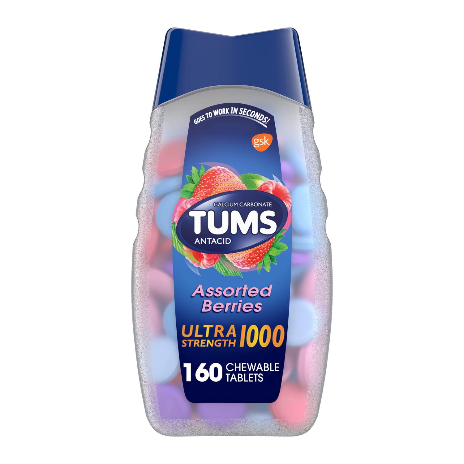 TUMS Ultra Strength Tablets 160 Count - Fast Heartburn Relief