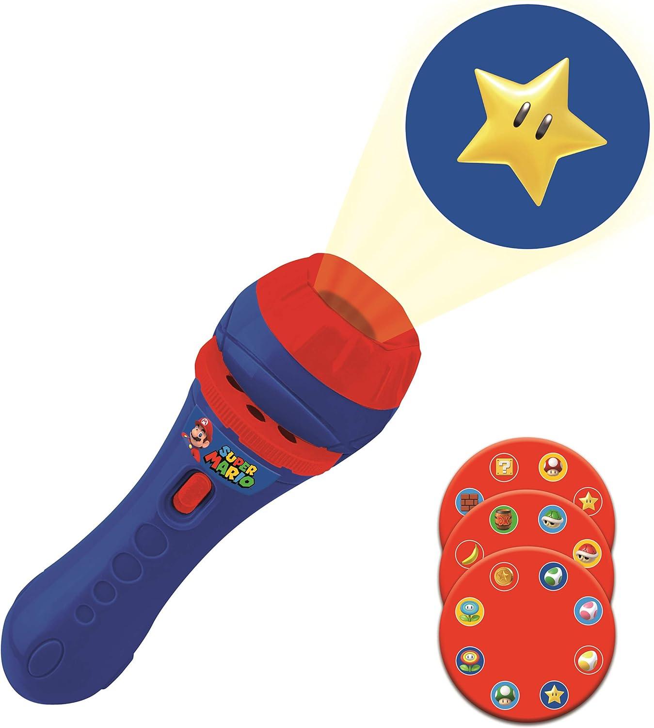 Lexibook Super Mario Brothers Nintendo Flashlight & Projector with 3 ...