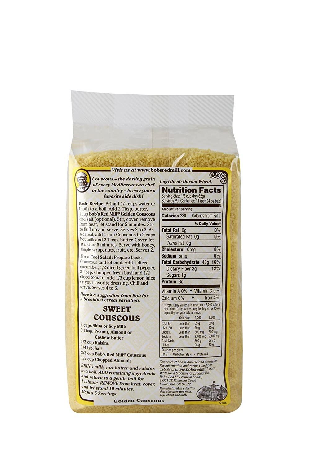 Bob's Red Mill Golden Couscous 24 Oz (4 Pack) - Premium Quality ...