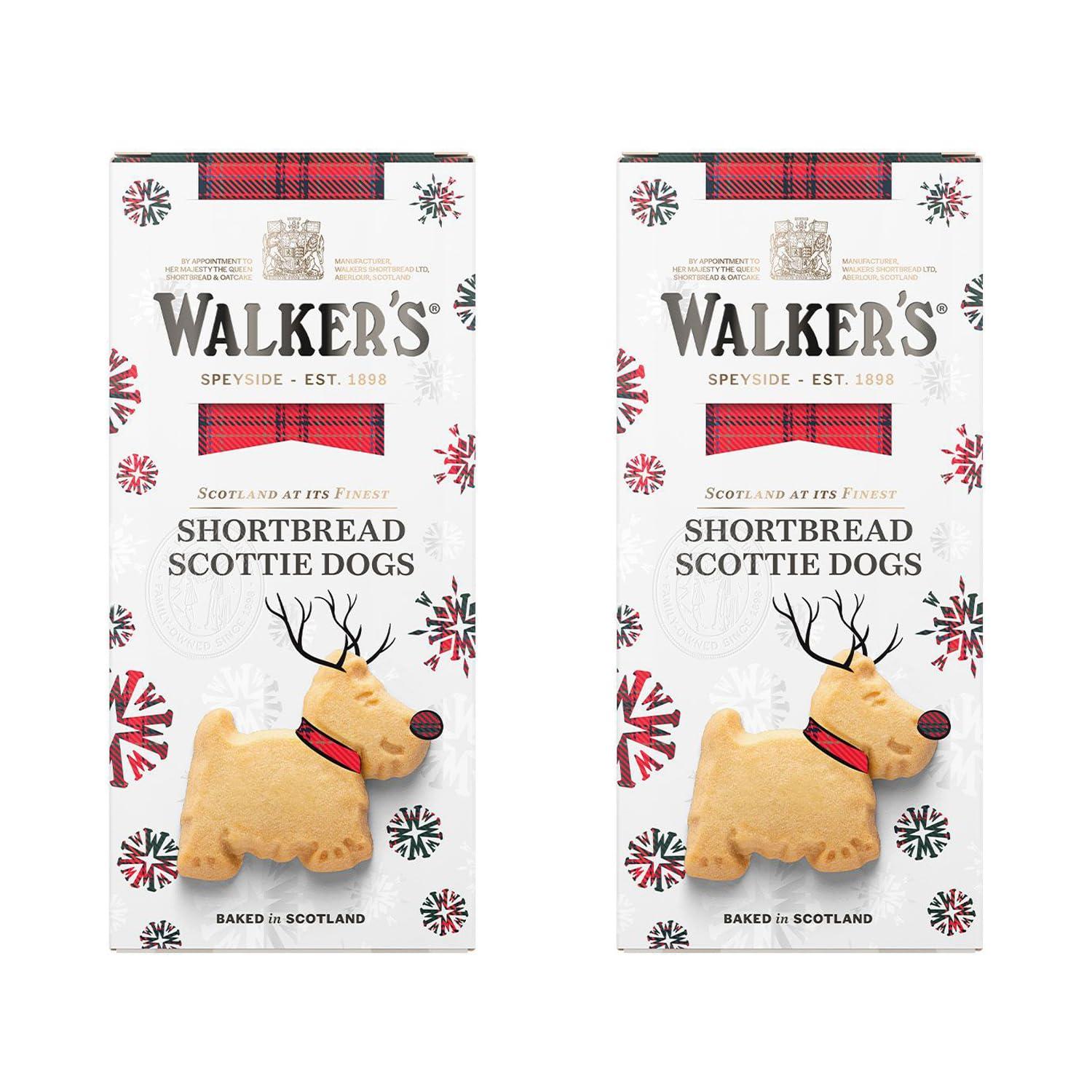 Walkers Shortbread Festive Shortbread Scottie Dogs 125g - Pack of 2 ...