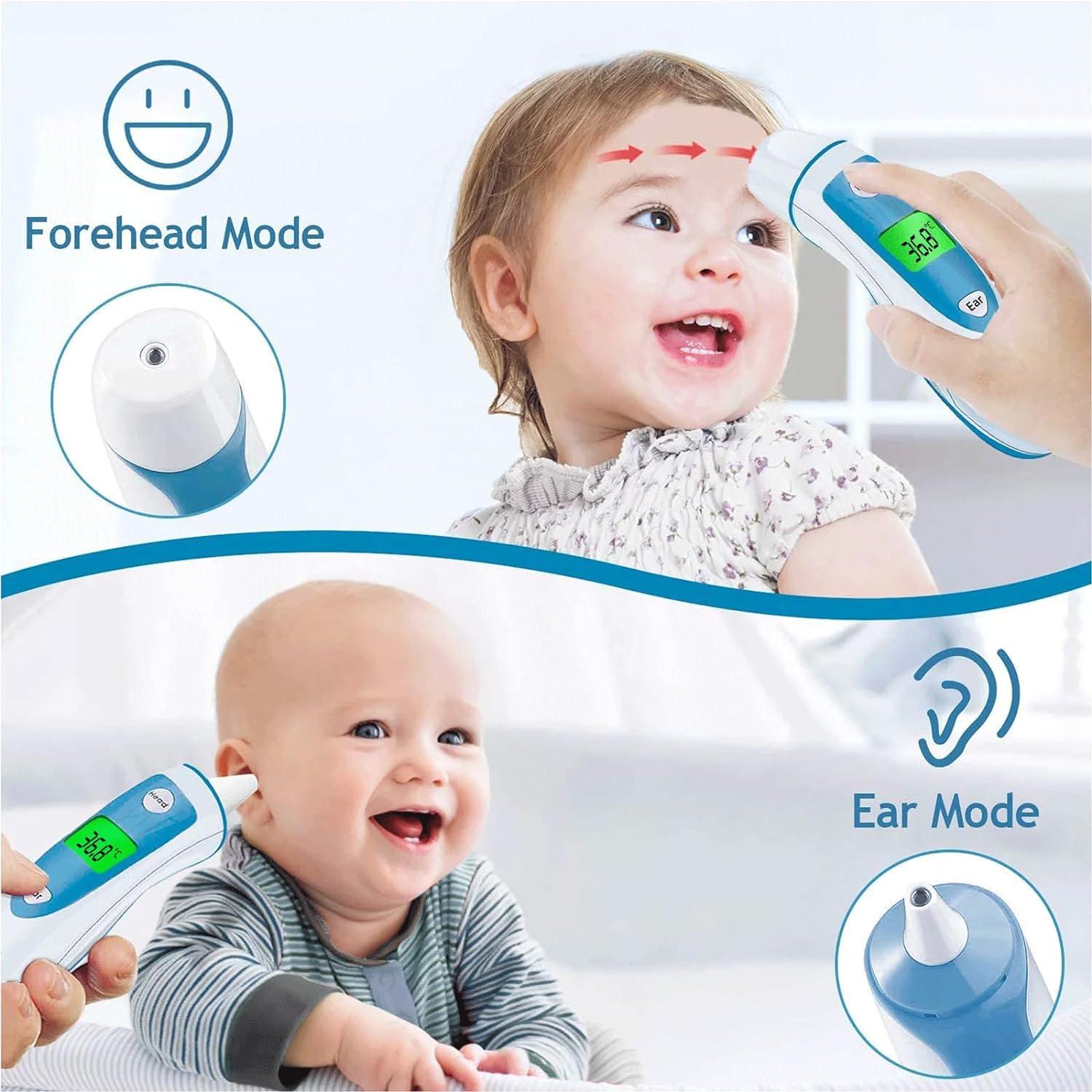 Digital Thermometer for Adults & Babies - Forehead & Ear Scanning ...
