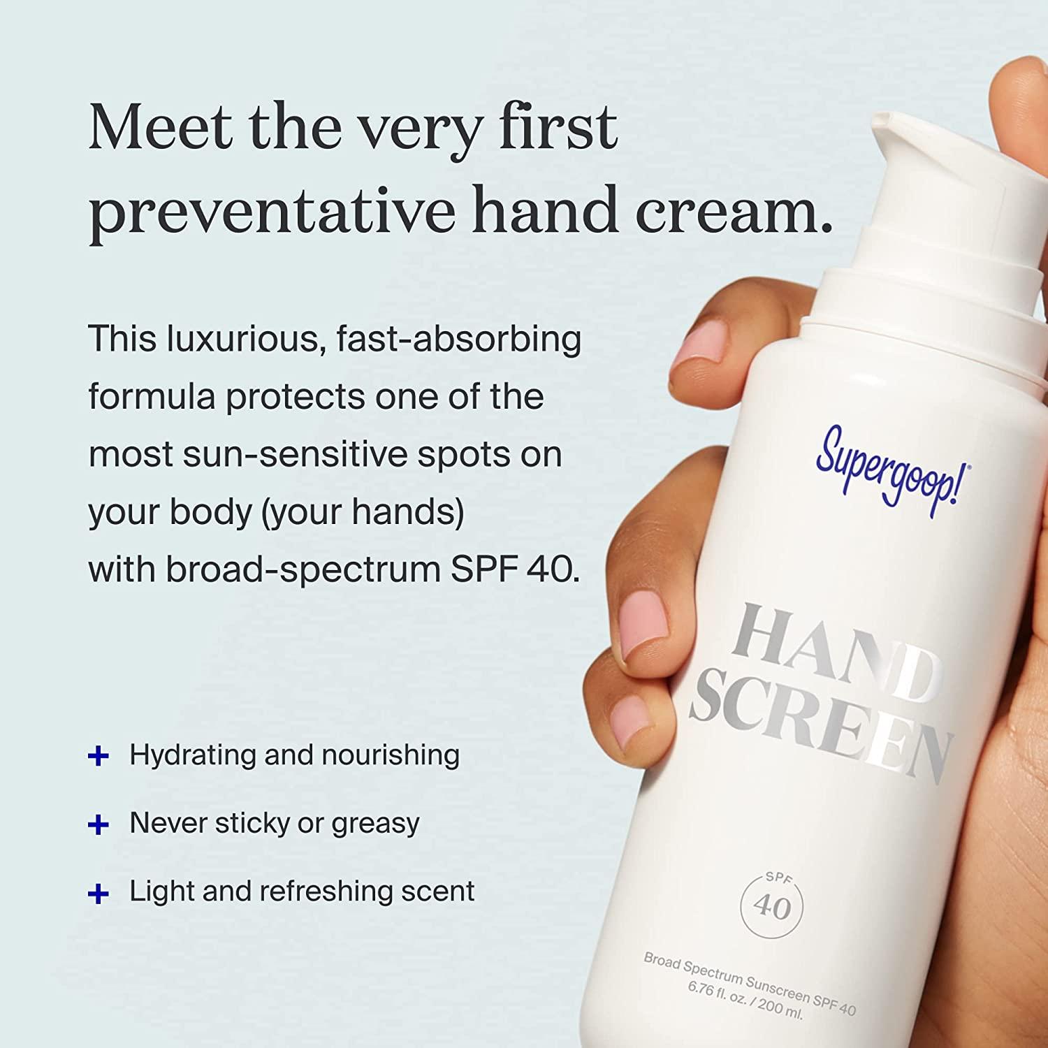 Supergoop! Handscreen SPF 40 - Preventative Hand Cream with Sea ...