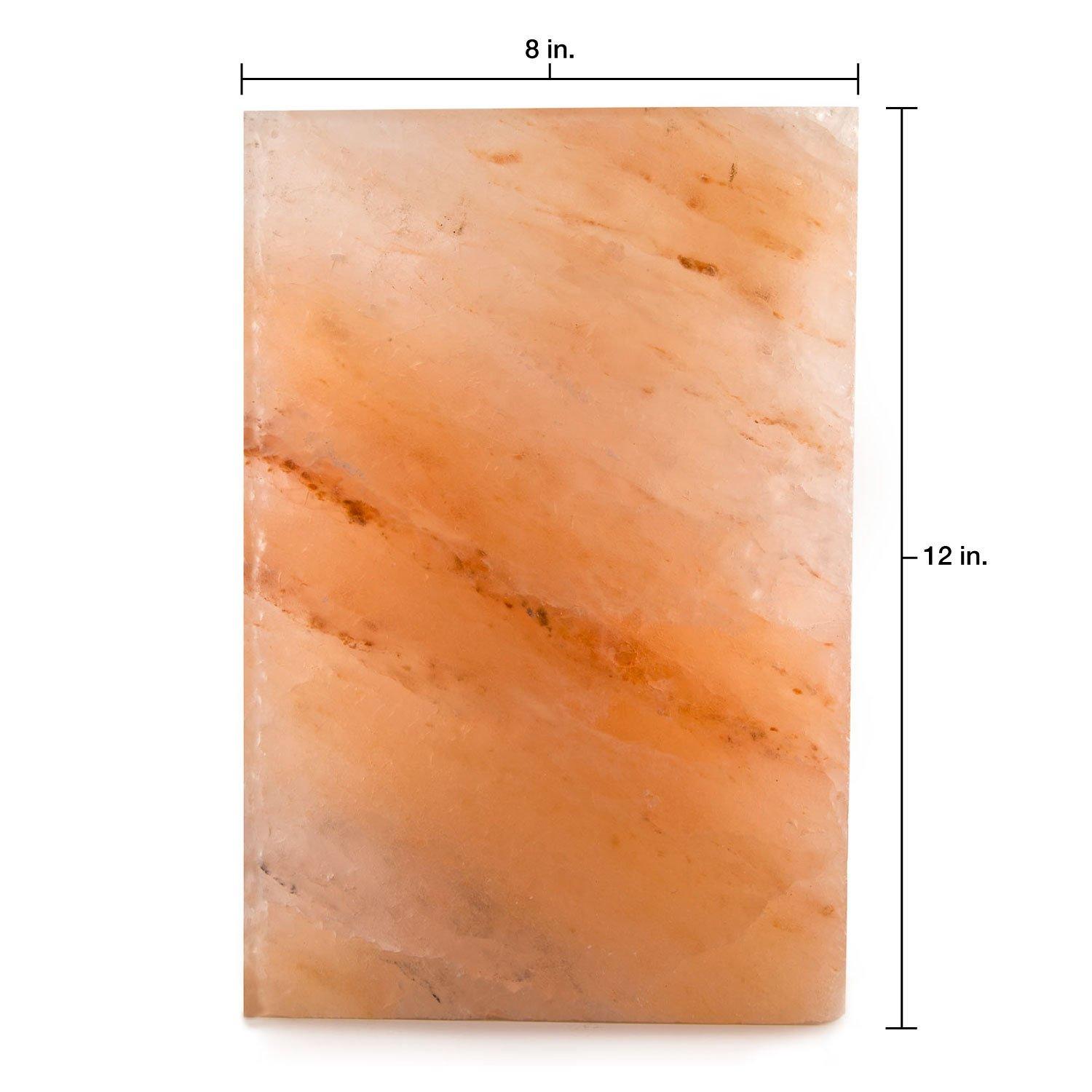 Zenware Natural Himalayan Salt Plate Holder Set - Black (12 x 8 x 2 ...