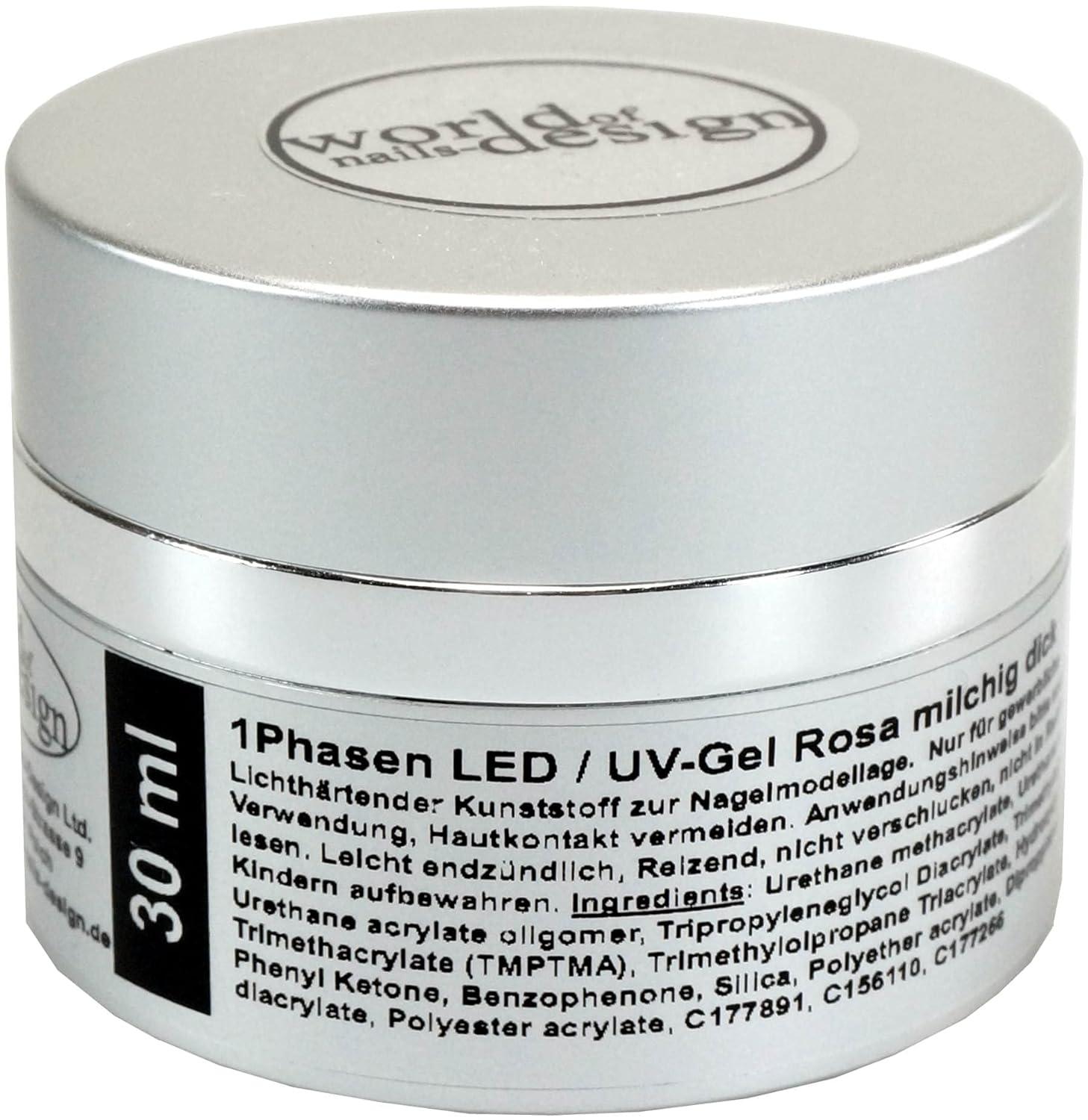 Premium 3-in-1 UV Gel Set - Fiberglass Milky Ros 90 ml Total | Perfect ...