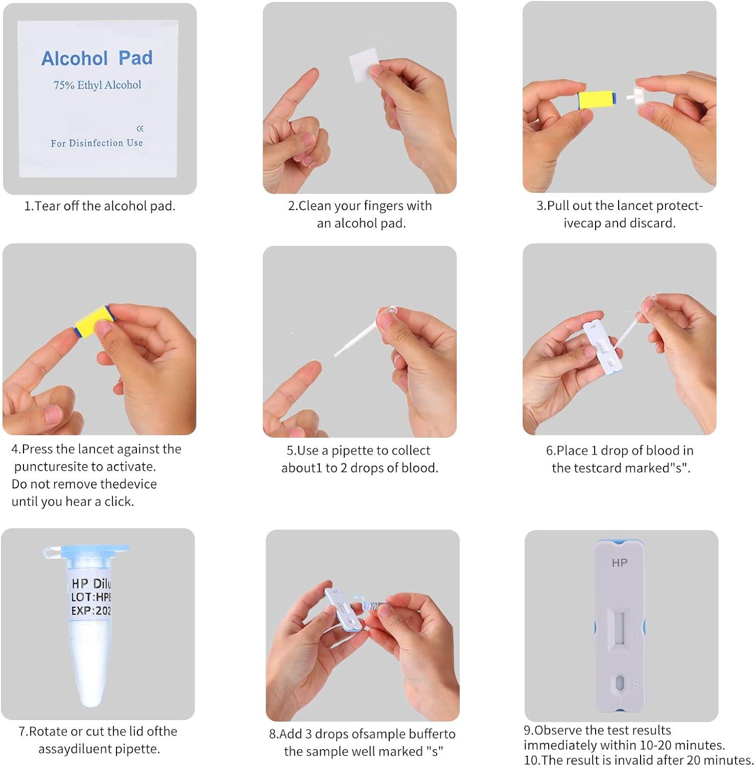 H. Pylori Helicobacter Pylori Detection Test Kit - Quick 10-15 Minute ...