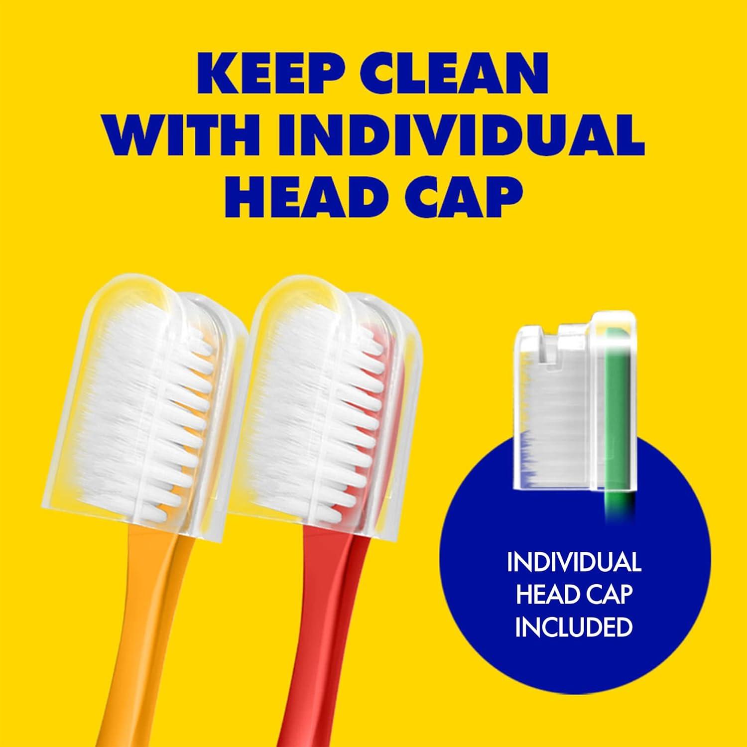 WAY.V Extra Soft Toothbrushes - 7 Pcs with Individual Head Covers, Soft ...