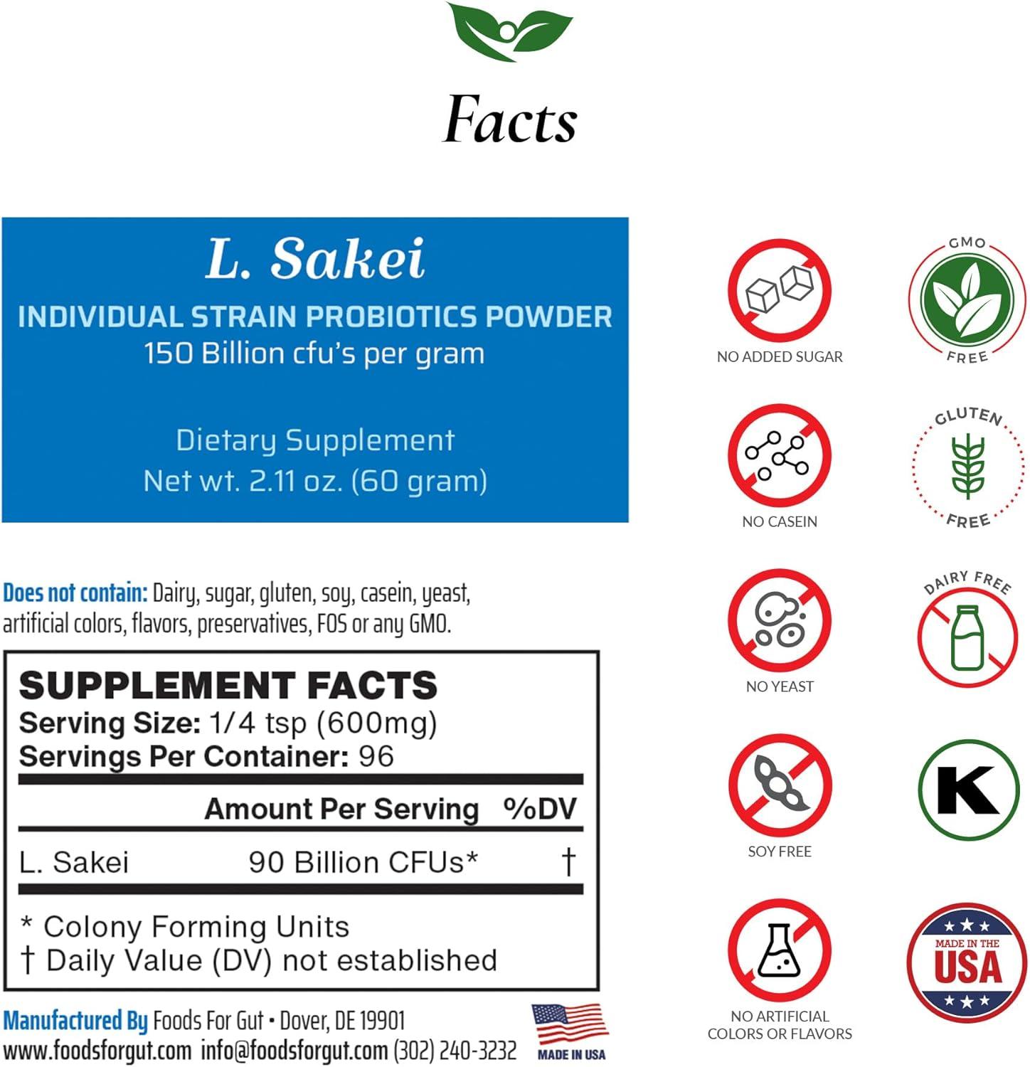 Lactobacillus Sakei Probiotic Powder 150 Billion CFU | Sinus Relief ...