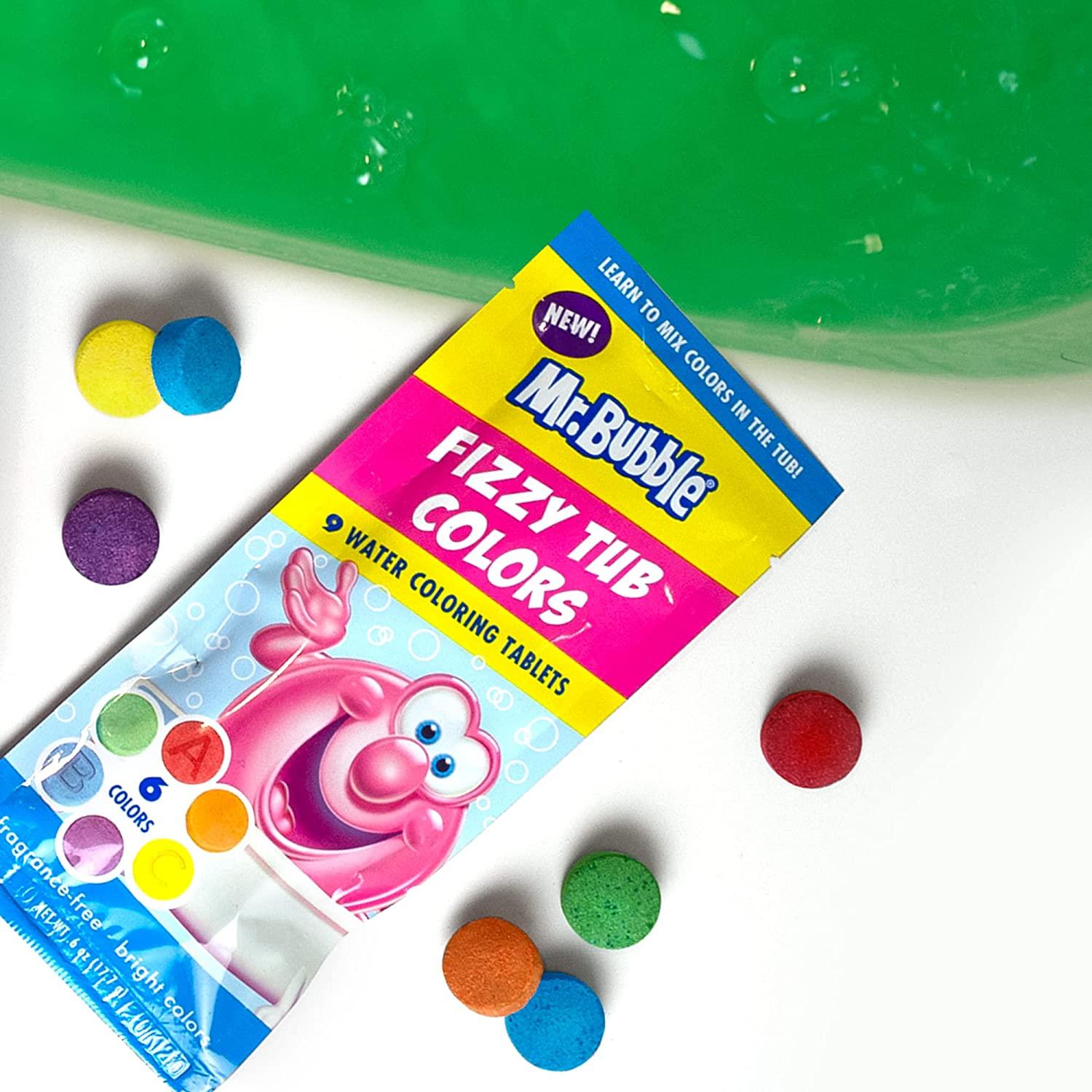Mr. Bubble Fizzy Tub Colors - 12 Packets, 9 Tablets Each, 108 Tablets ...