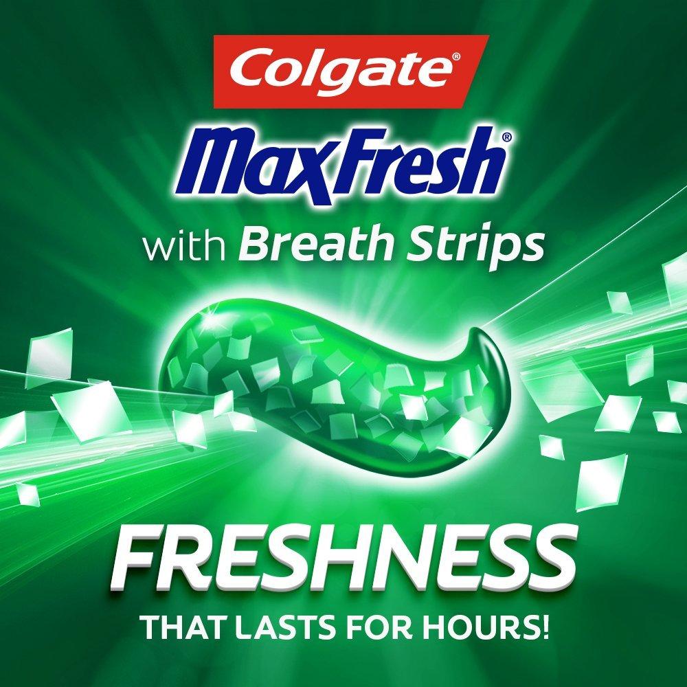 Colgate Max Fresh Whitening Toothpaste with Mini Breath Strips Clean ...