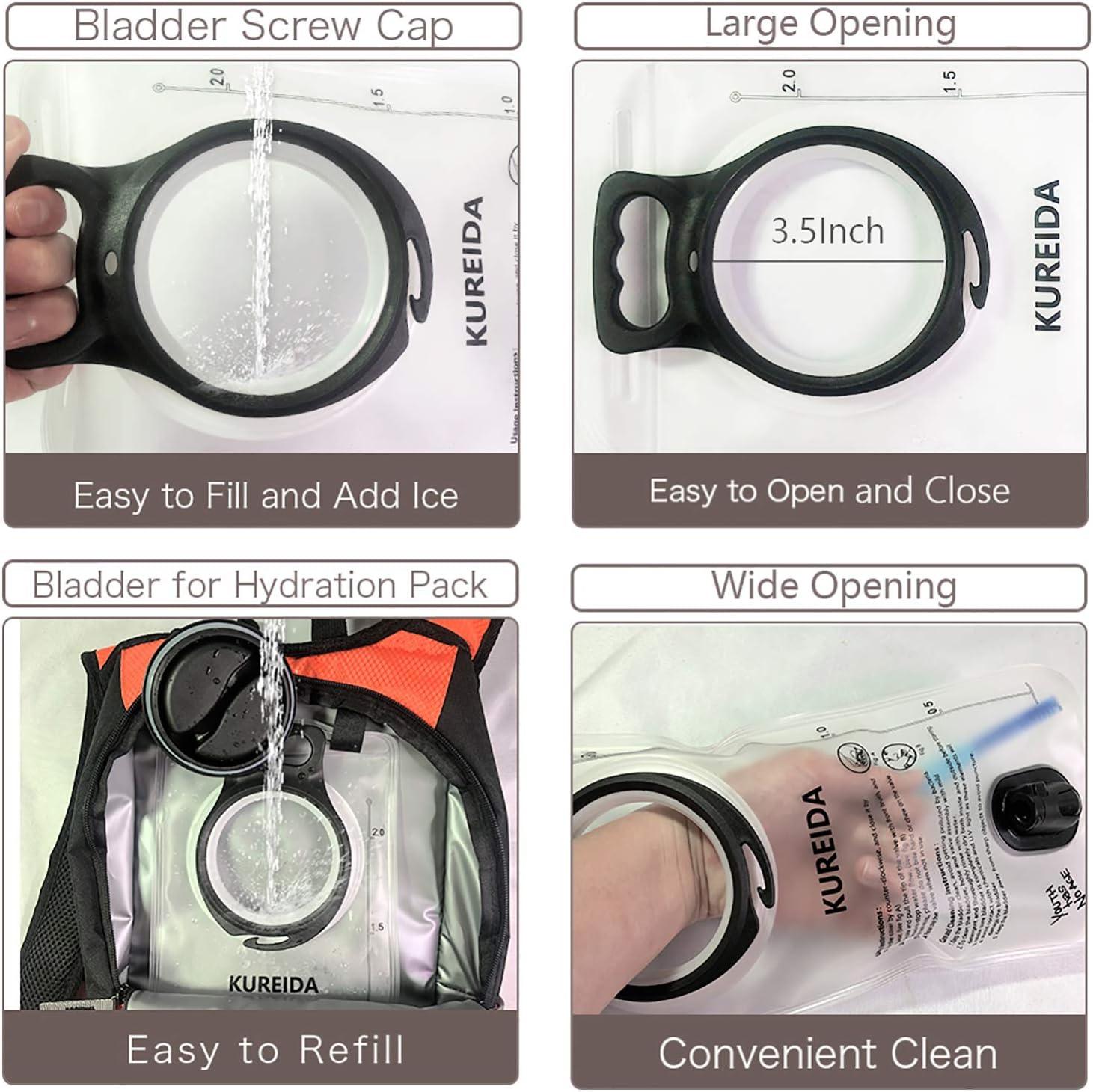 KUREIDA 2L Leak Proof Hydration Bladder | BPA Free Water Reservoir for ...