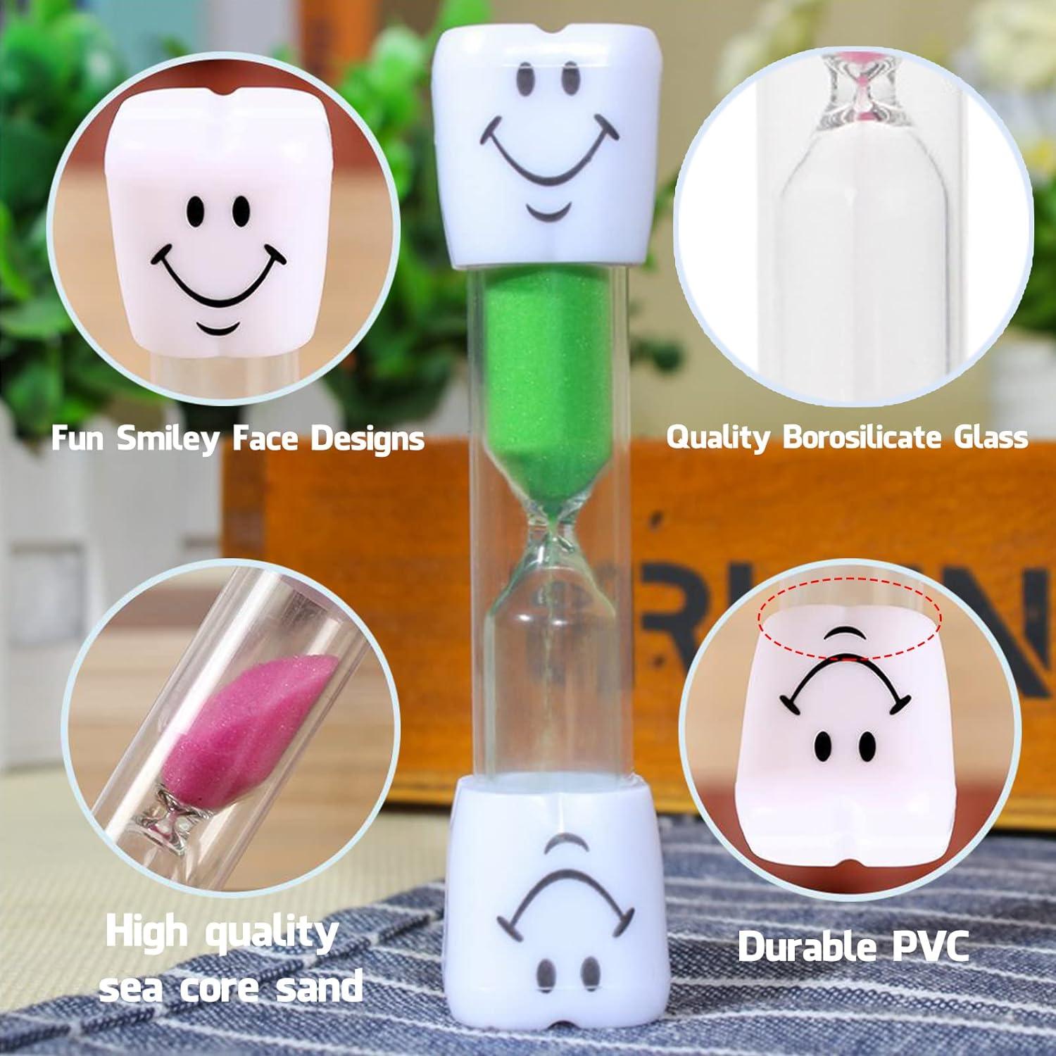 4-Piece Tooth Shape Sand Timer Set for Kids | Assorted Colors Hourglass ...