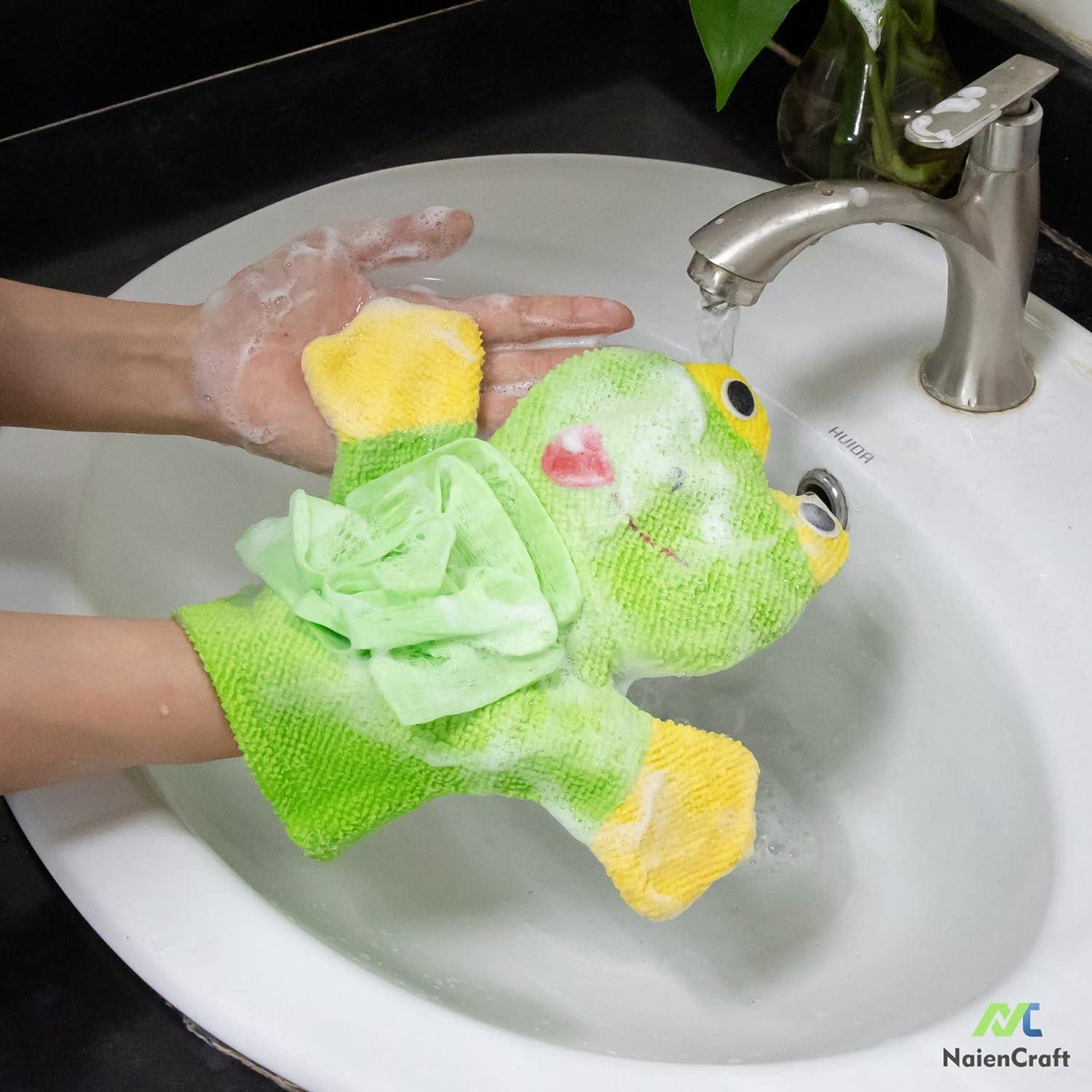 NaienCraft 8 Pack Cartoon Bath Pouf Puff Mesh Sponges with Shower ...