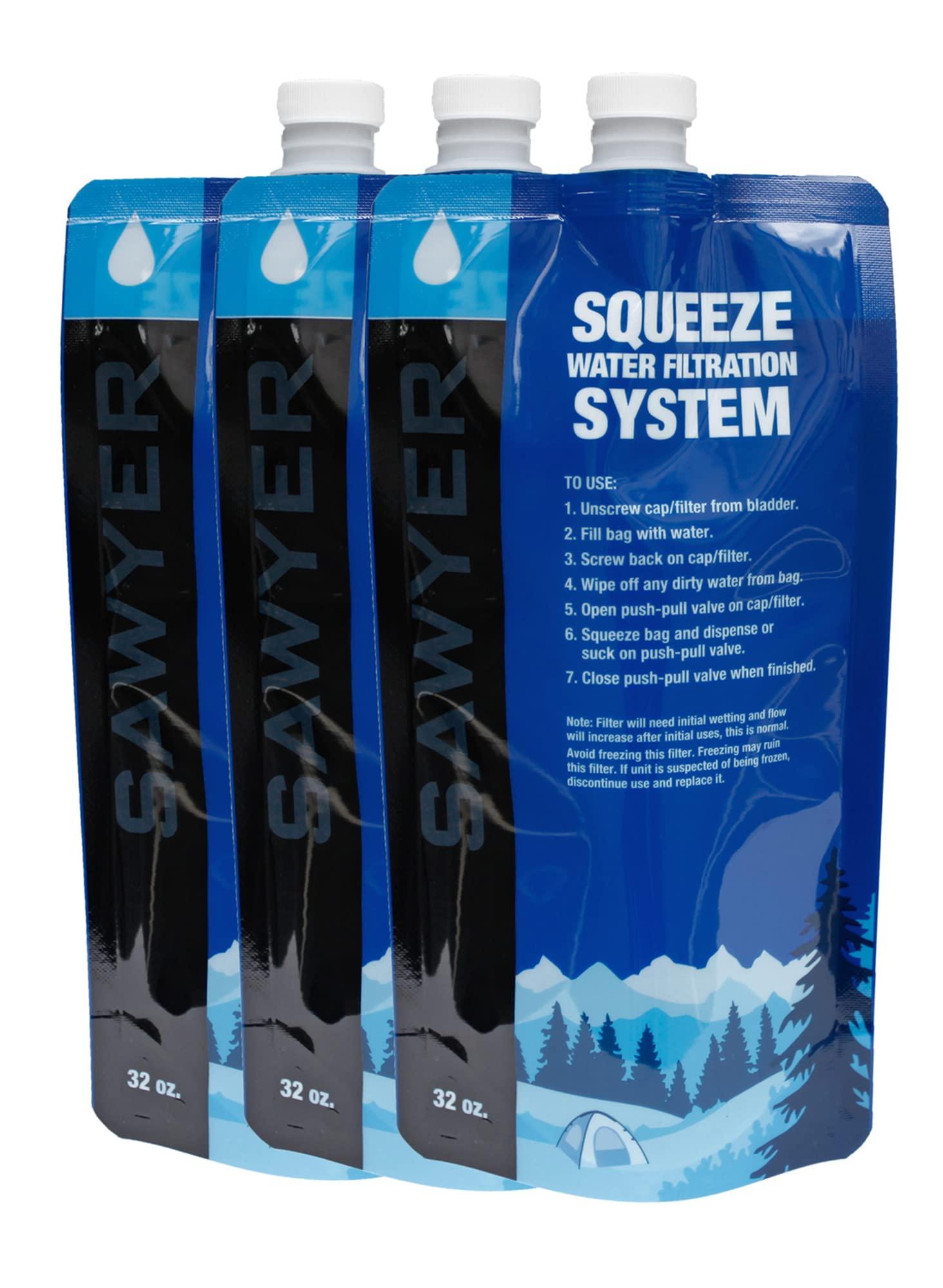 Sawyer Squeezable Pouches for Water Filtration System - 32oz | [Brand ...