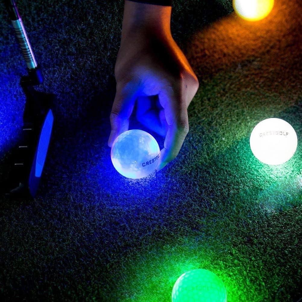 Crestgolf Glow Golf Balls with Built-in Lights | 300-hr Lighting Time ...