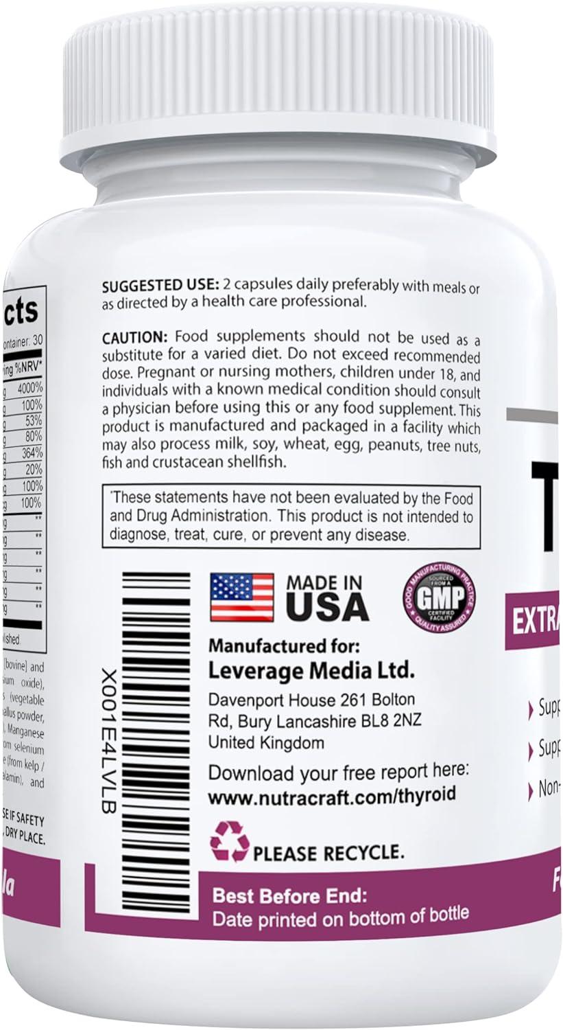 ThyroAid Thyroid Support Supplement - Premium Formula with Kelp ...