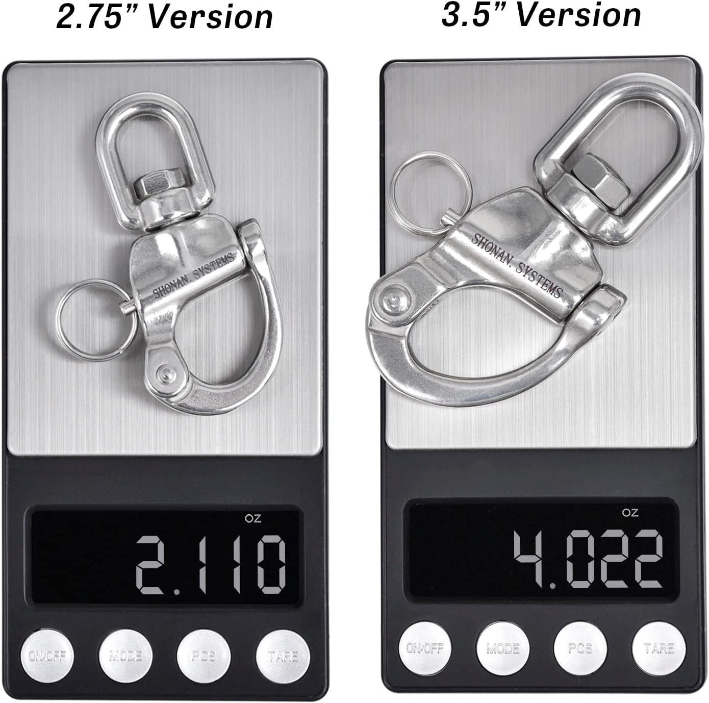 SHONAN 2 Pack Stainless Steel Swivel Snap Shackles for SCBA & Marine ...