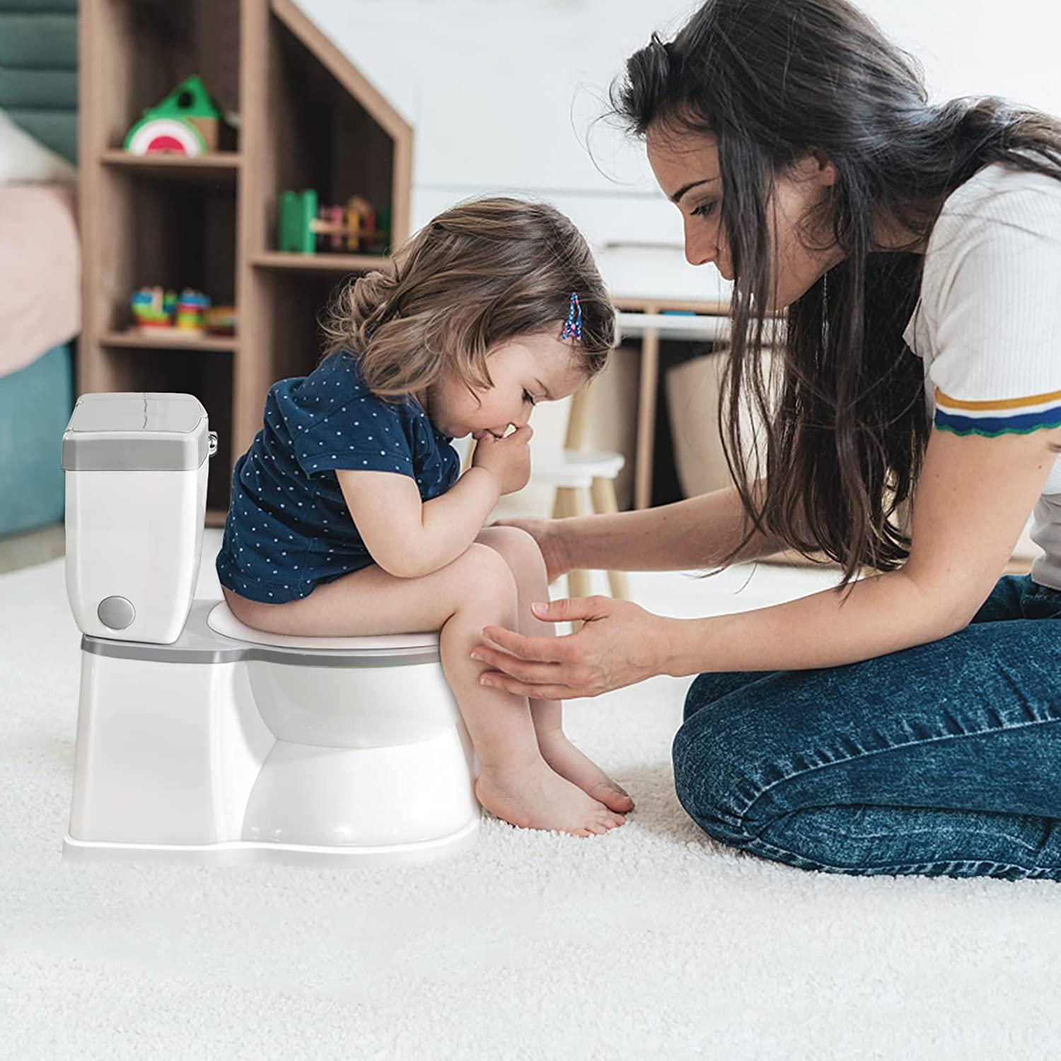 SYCYH Baby Real Potty Training Toilet with Flush Button & Sound - for ...