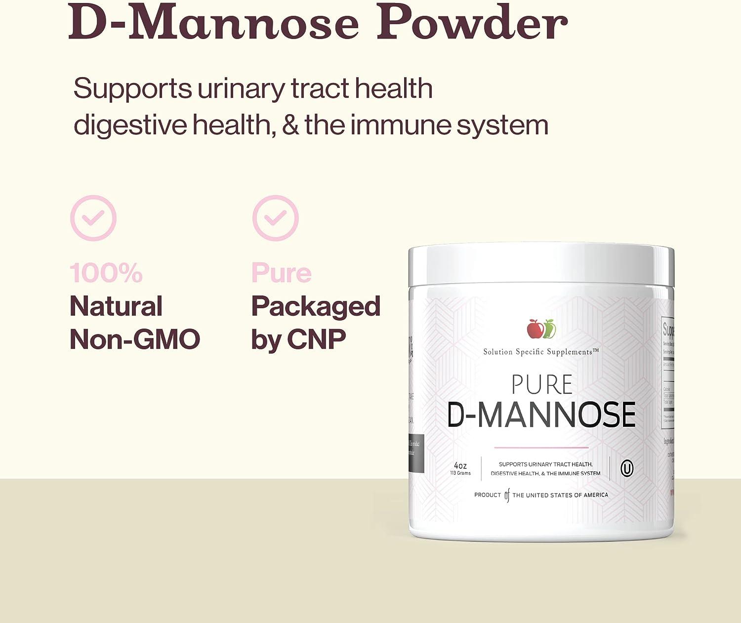 D-Mannose Powder Supplement - 4oz (113g) - 60 Servings for UTI ...