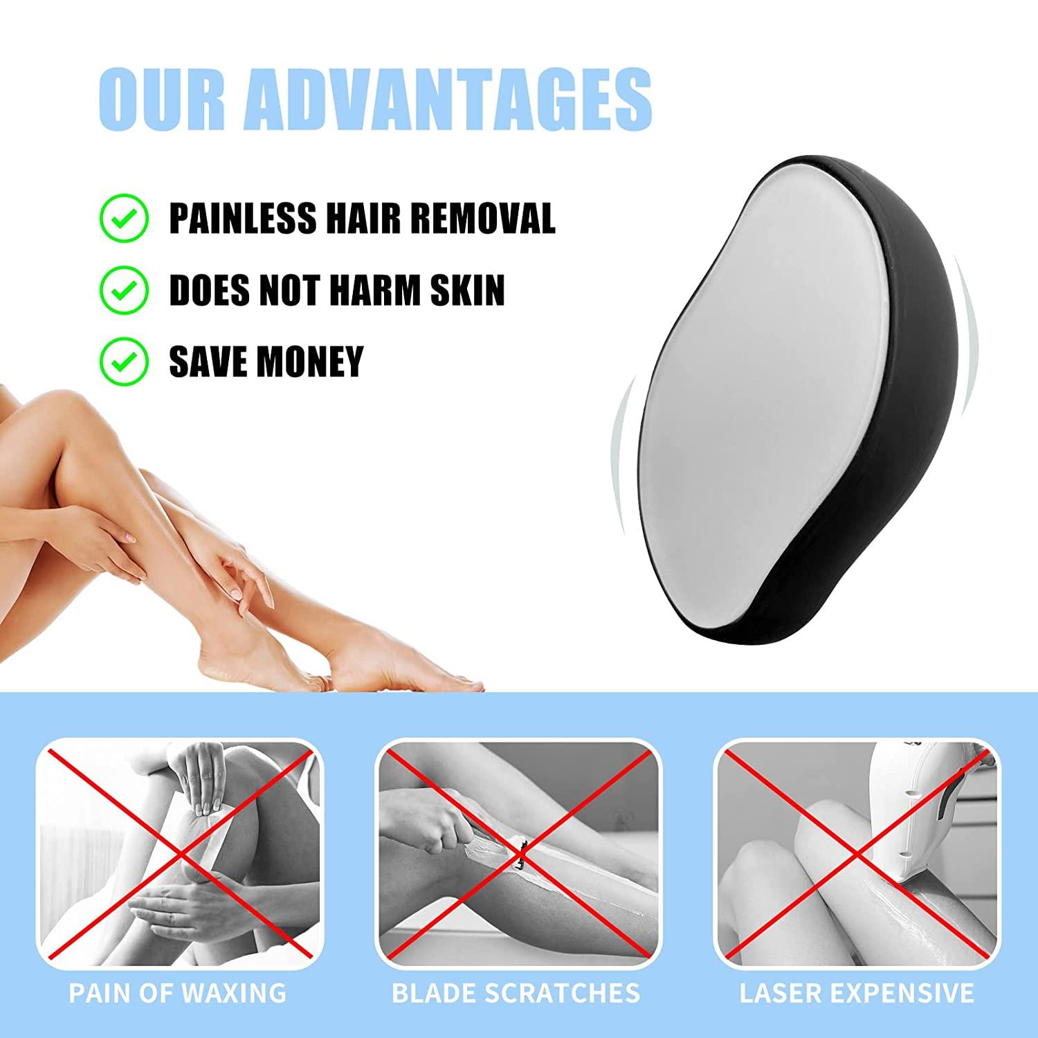 Crystal Hair Eraser - Painless Hair Removal Tool for Men and Women ...